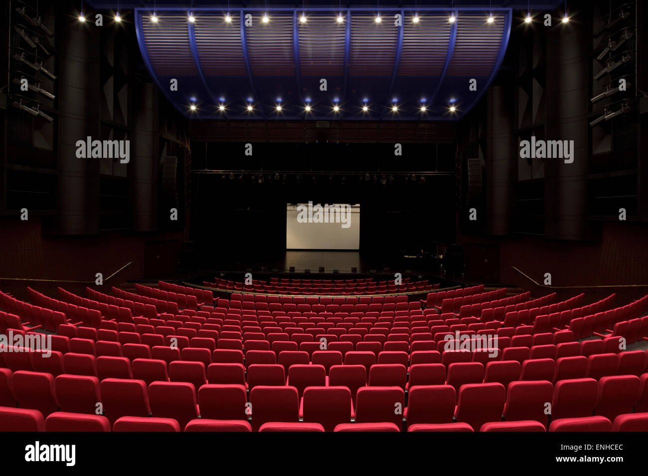 Stage of The Great Hall seen from rear of the stalls. Aarhus Concert ...