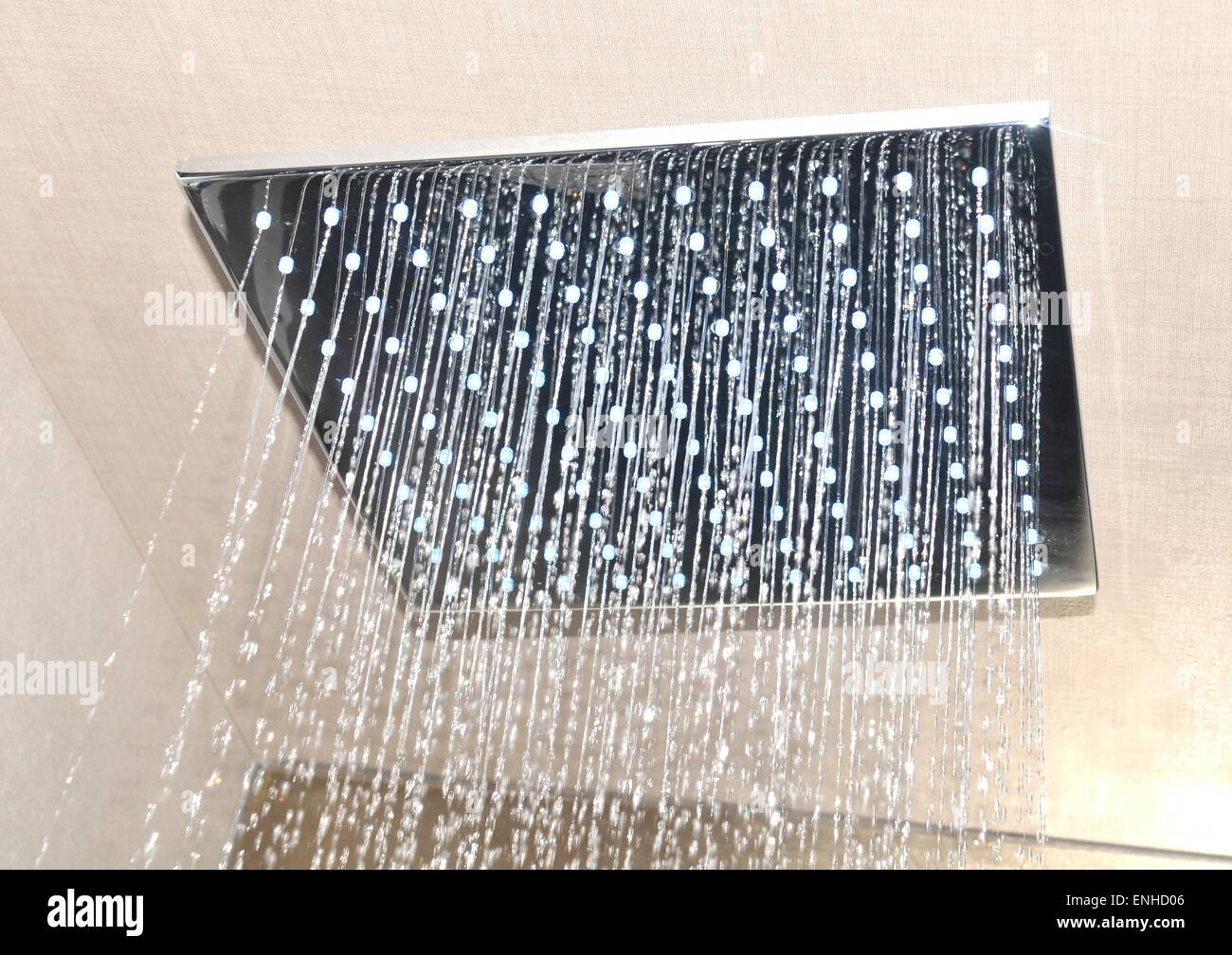 Detail of modern ceiling shower Stock Photo - Alamy
