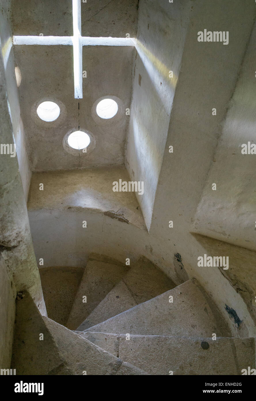 With three floors, three walls, trefoils, triangular windows ...