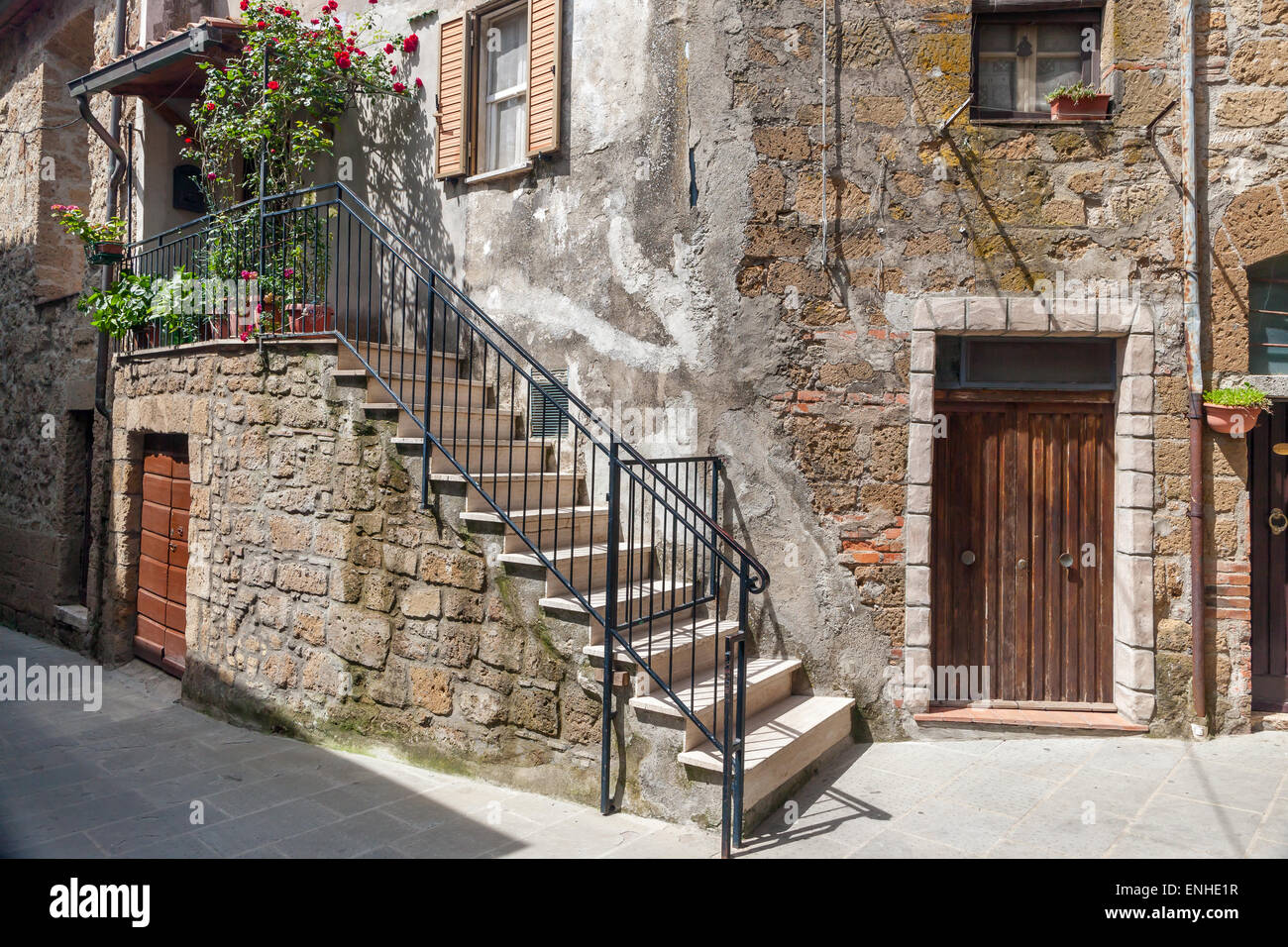 Italian village steps hi-res stock photography and images - Alamy