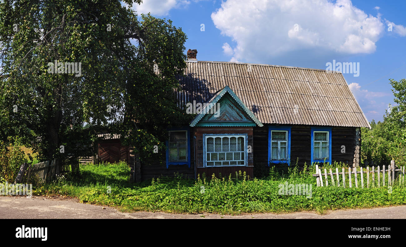 Village landscape - old house Stock Photo - Alamy
