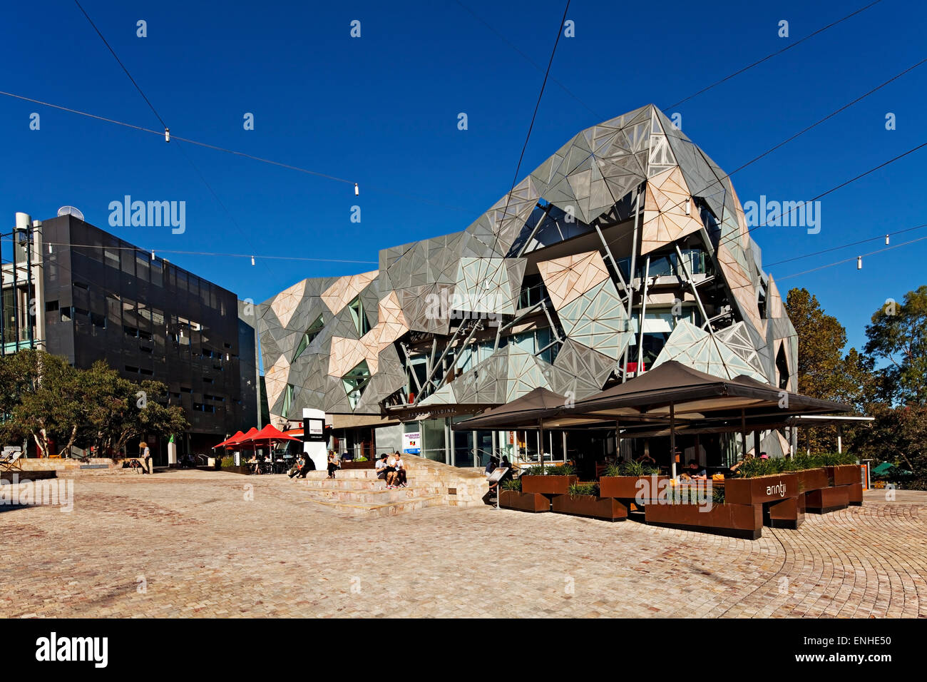 Federation square exterior melbourne hi-res stock photography and ...