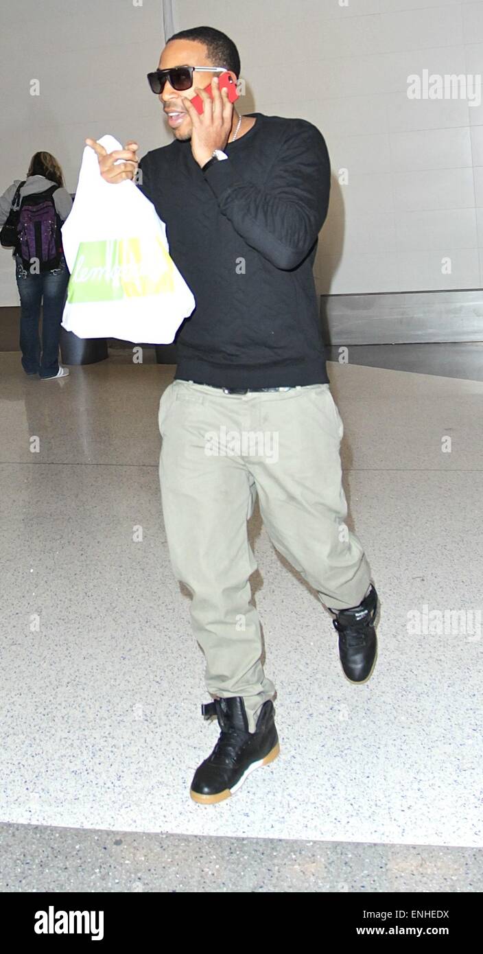 Celebrities at LAX airport in Los Angeles Featuring: Ludacris ...