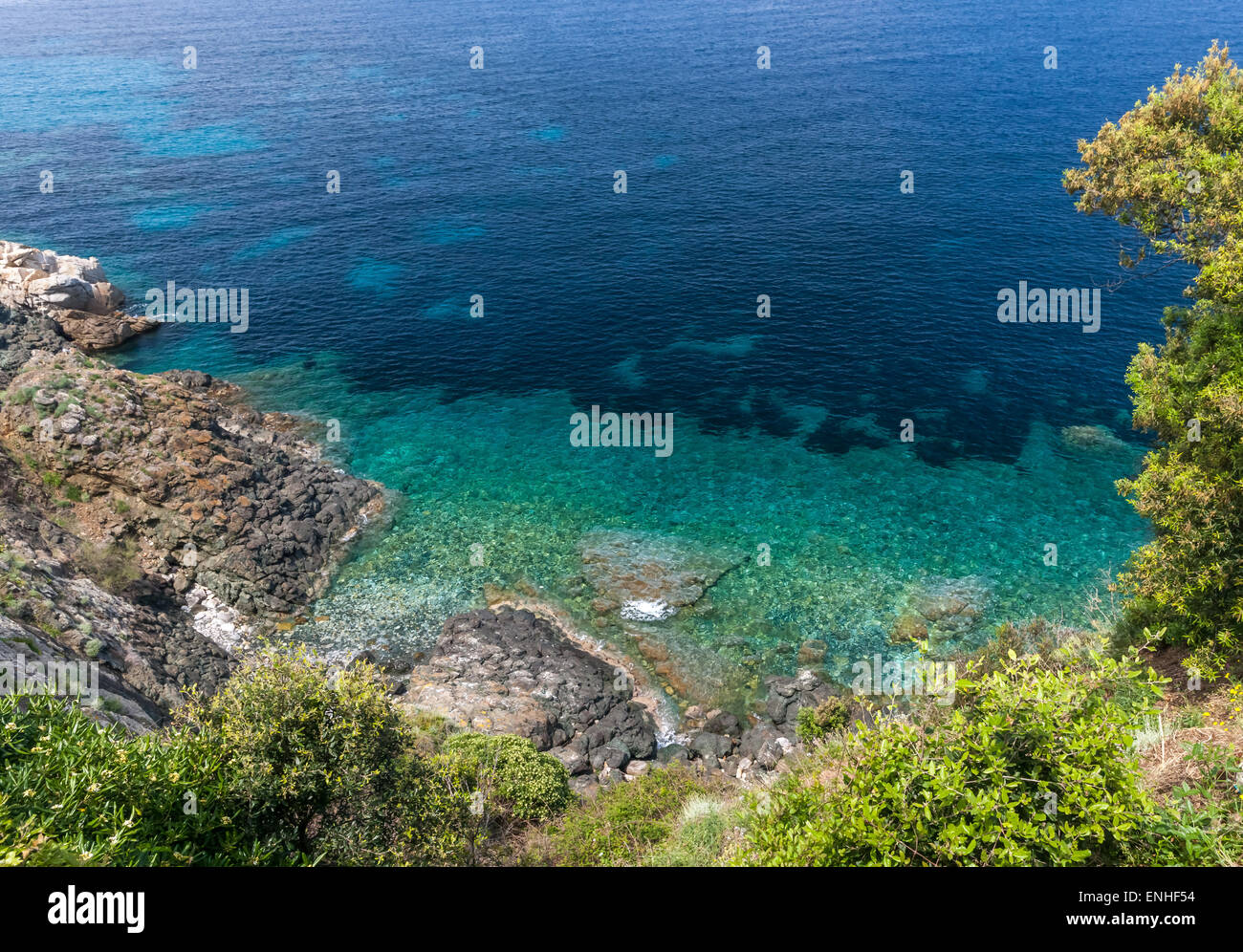 Island of Elba, sea and rocks Stock Photo - Alamy