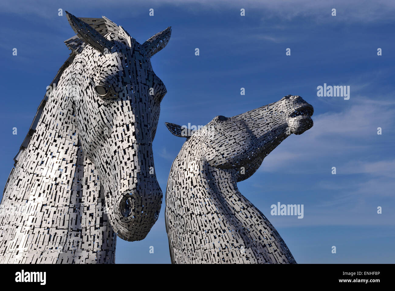 The Kelpies sculptures in Helix Park, Falkirk, Scotland Stock Photo - Alamy