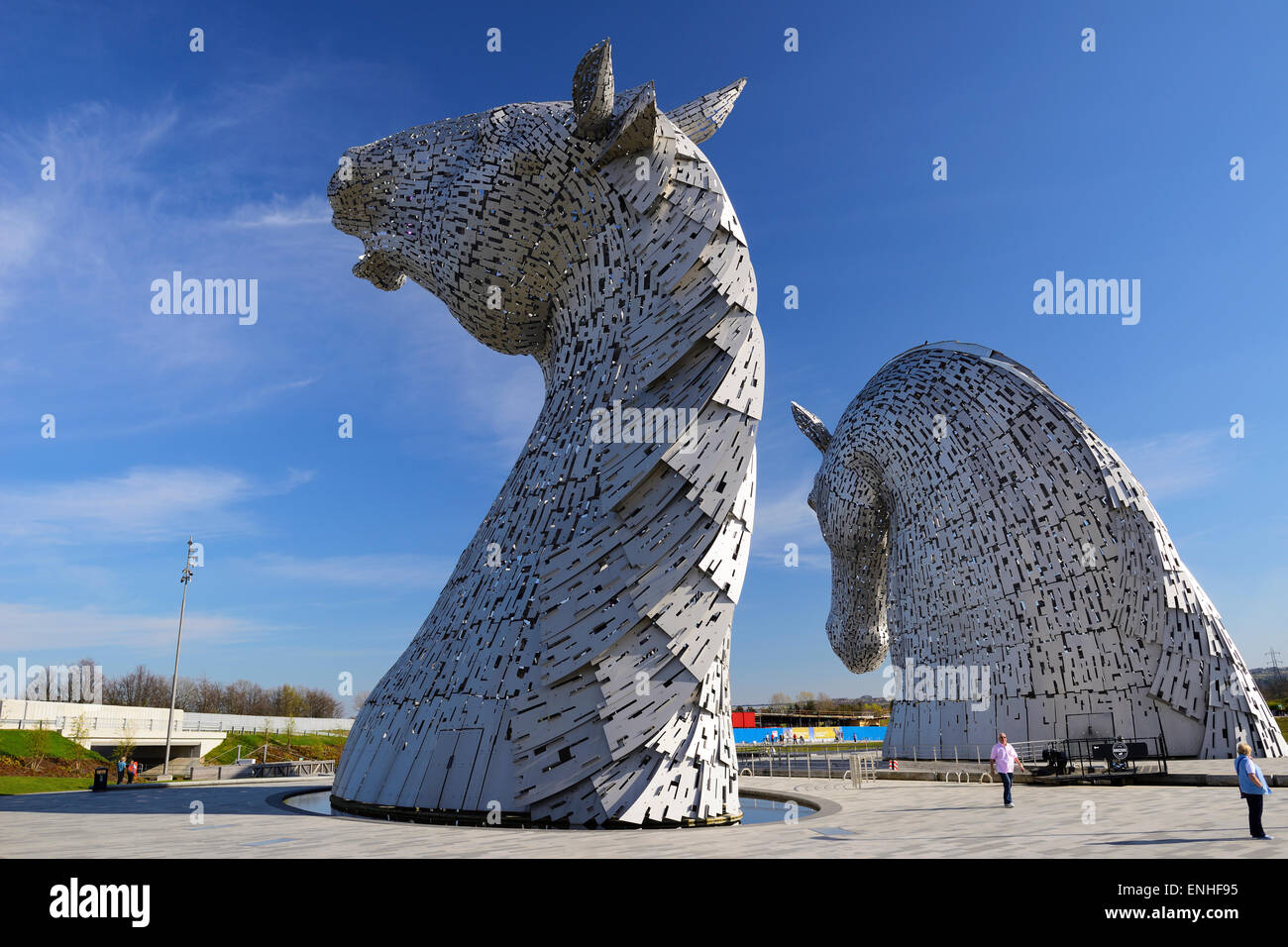 The Kelpies sculptures in Helix Park, Falkirk, Scotland Stock Photo - Alamy