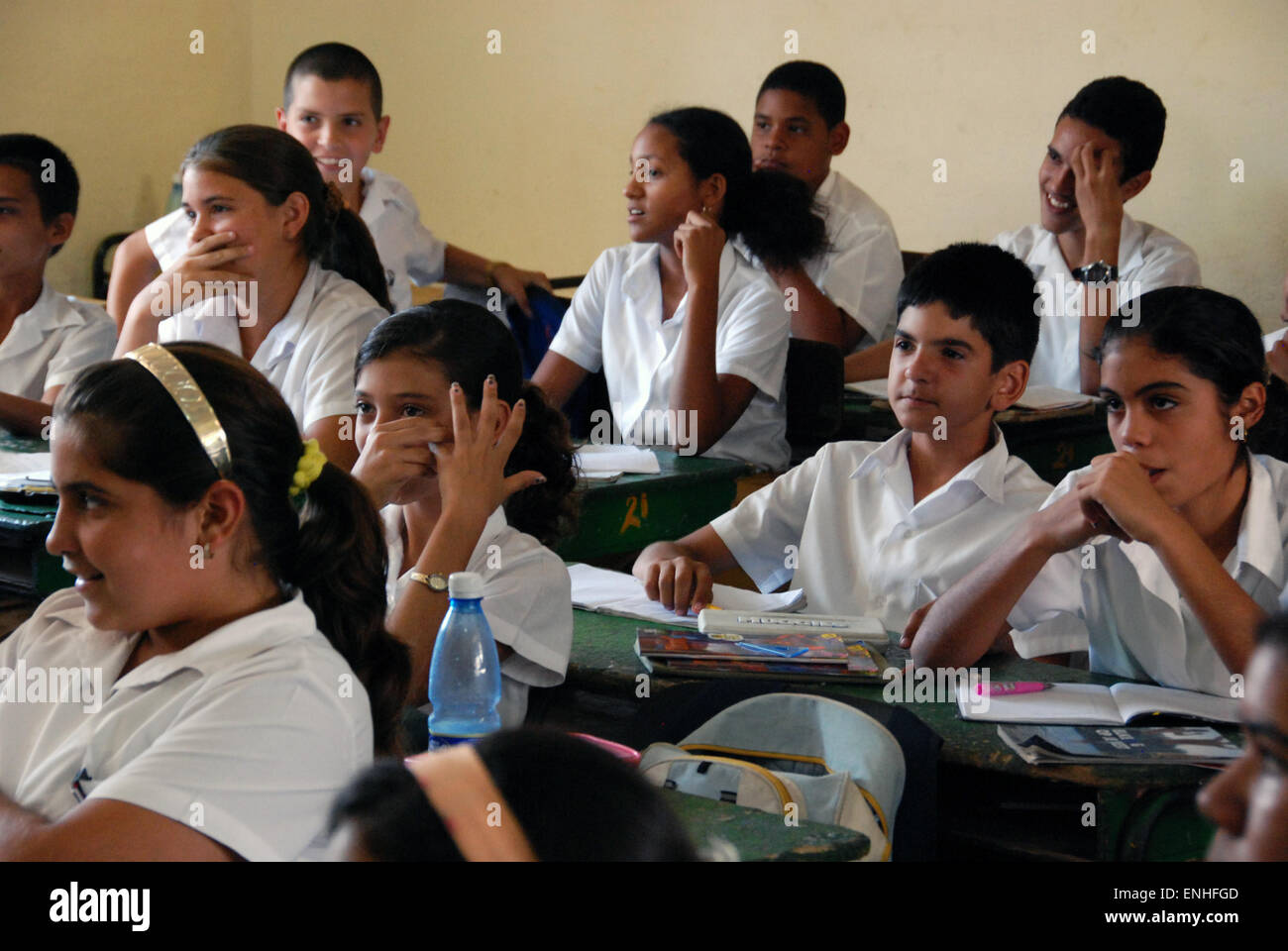 A classroom scene in a secondary school. Trinidad, Cuba Stock Photo - Alamy