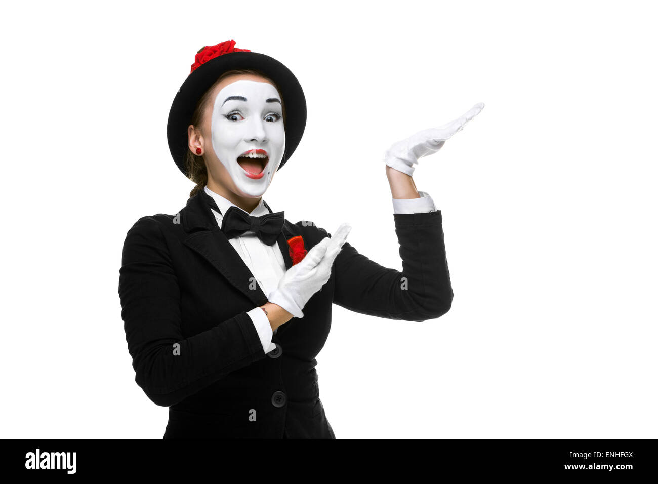 Portrait surprised mime hi-res stock photography and images - Alamy