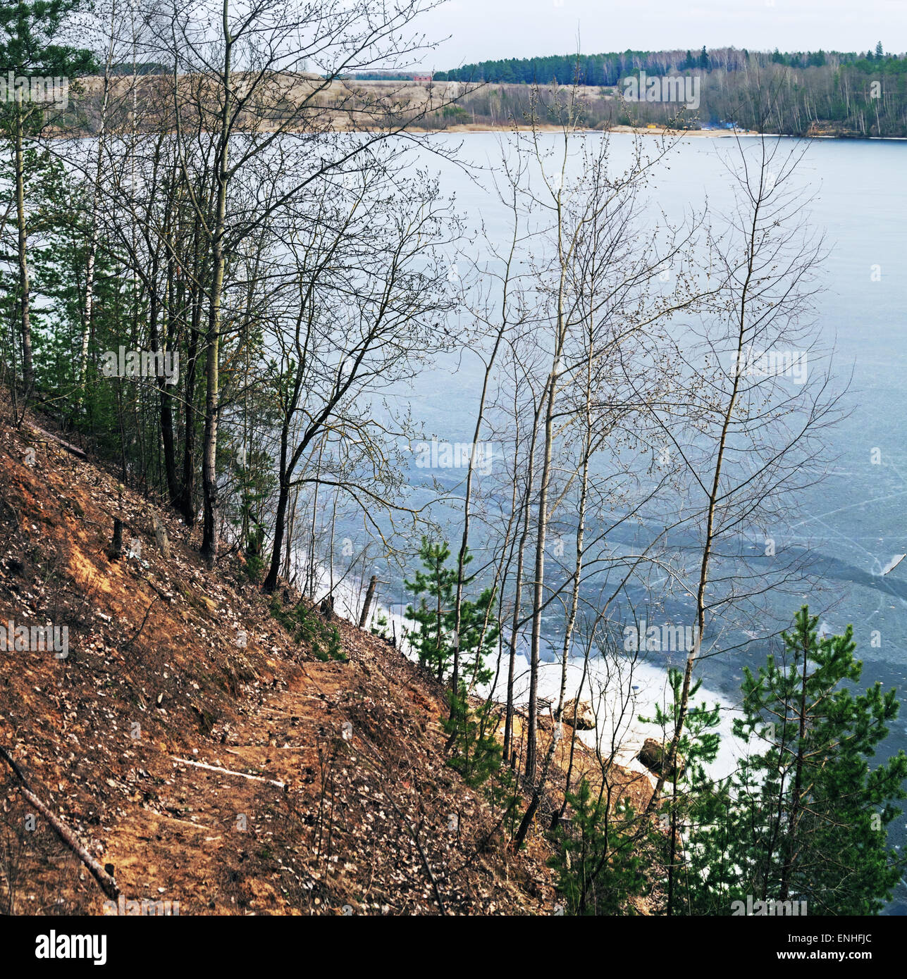 Spring lake coast Stock Photo - Alamy