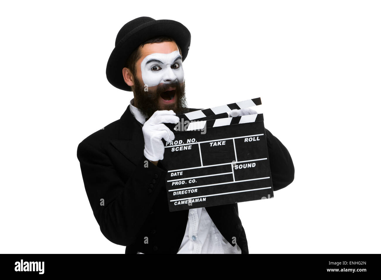 Clown movie clapper board hi-res stock photography and images - Alamy