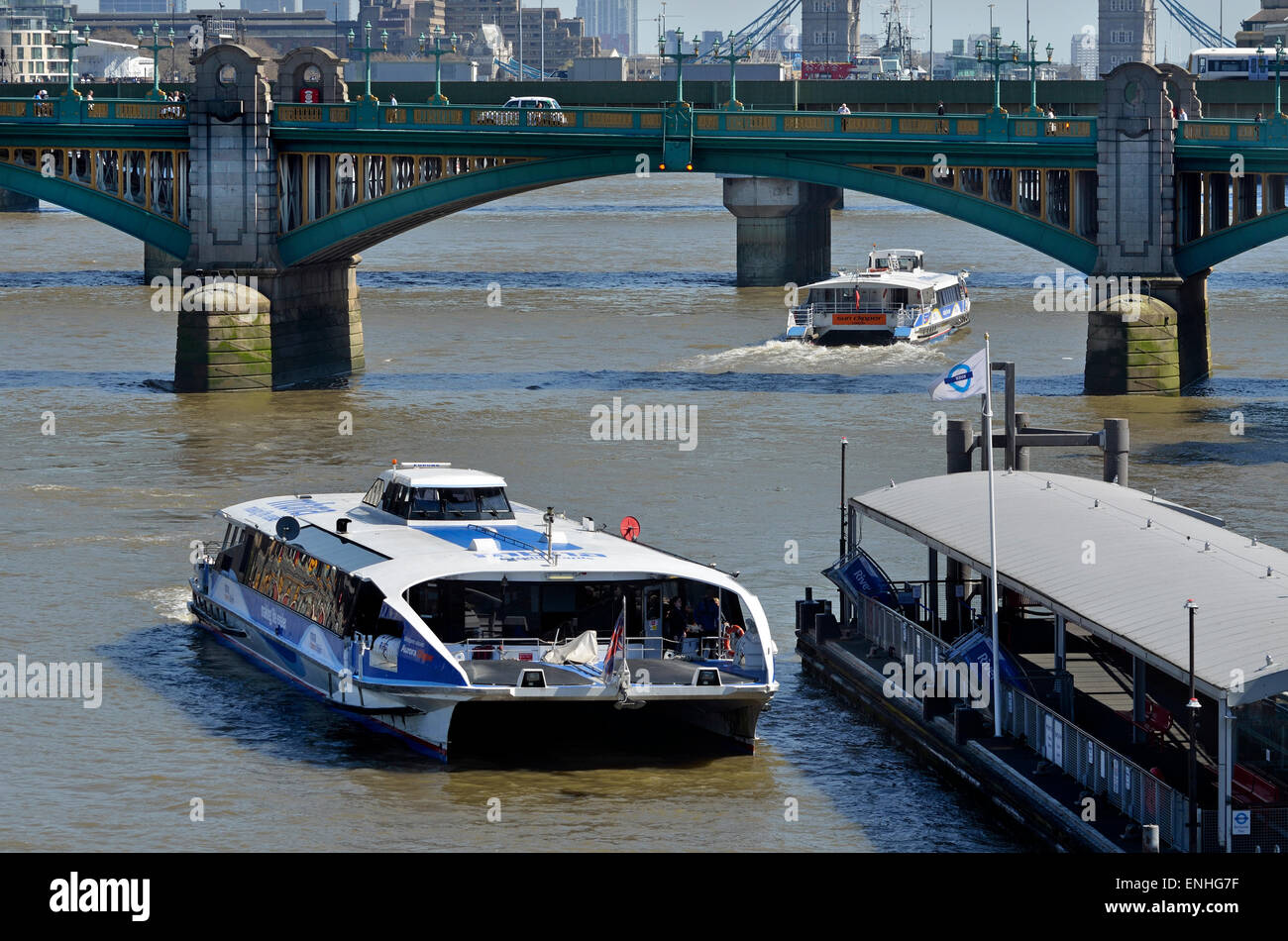 London bridge city clipper pier hi-res stock photography and images - Alamy