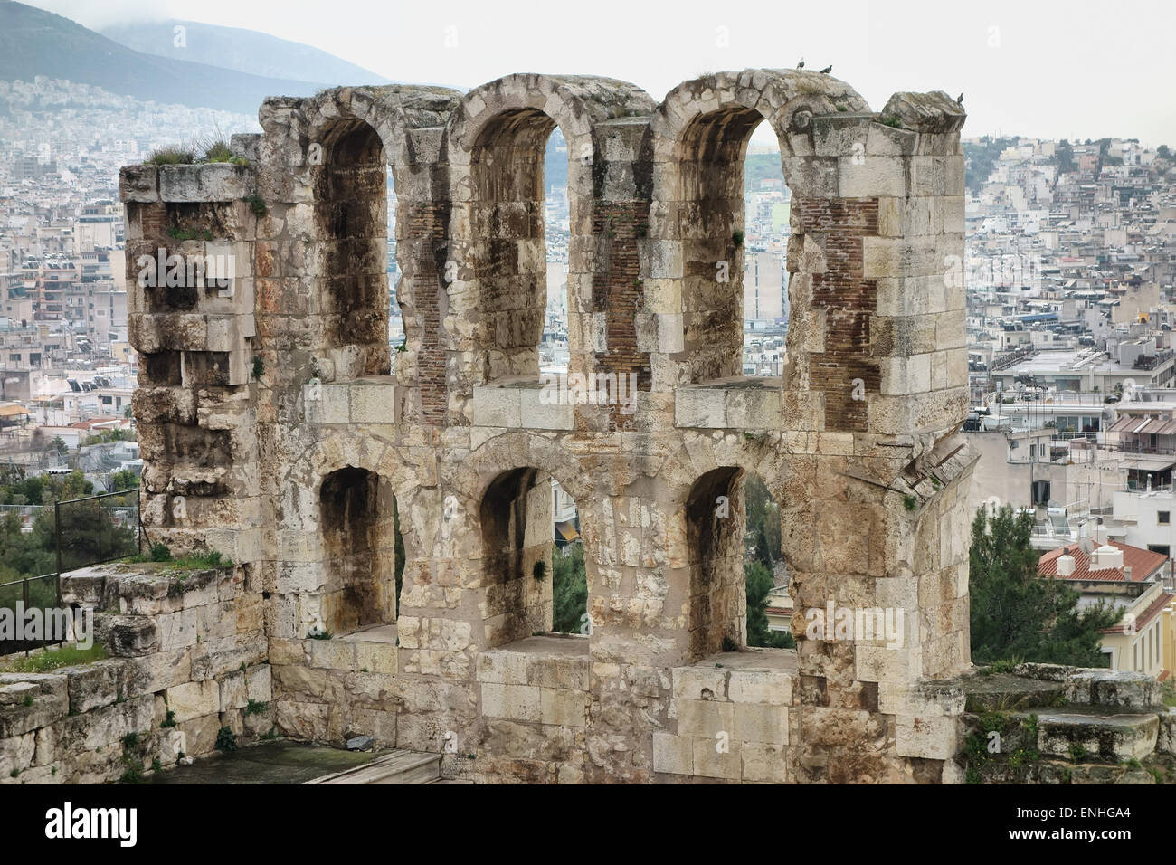 The Odeon of Herodes Atticus, ancient Greek theatre on the Acropolis of ...