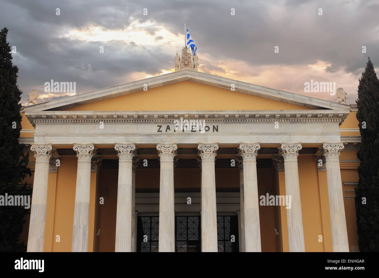 The Zappeion building in the National Gardens of Athens, Greece Stock ...
