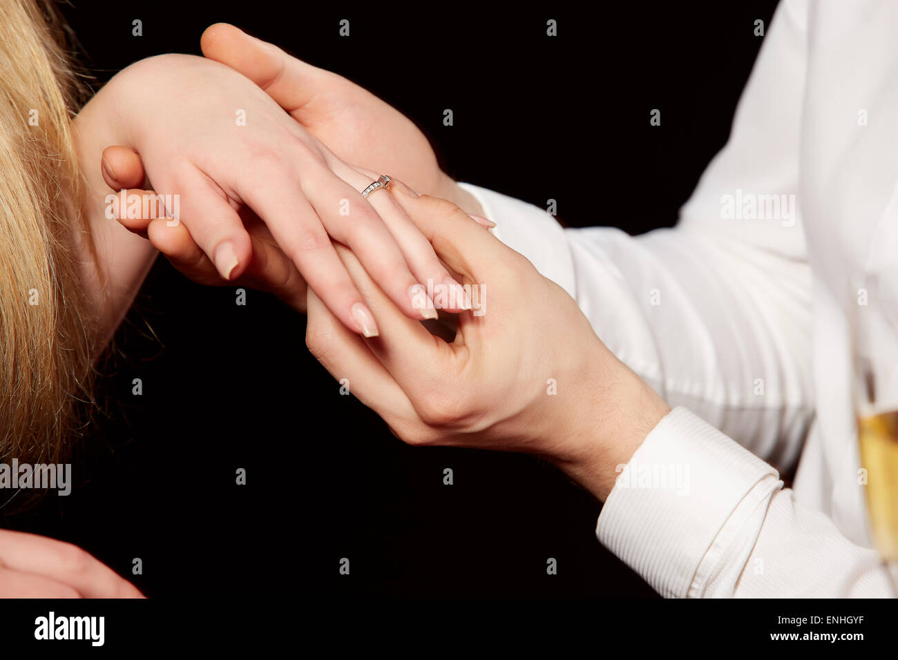 Wearing black ring hi-res stock photography and images - Alamy