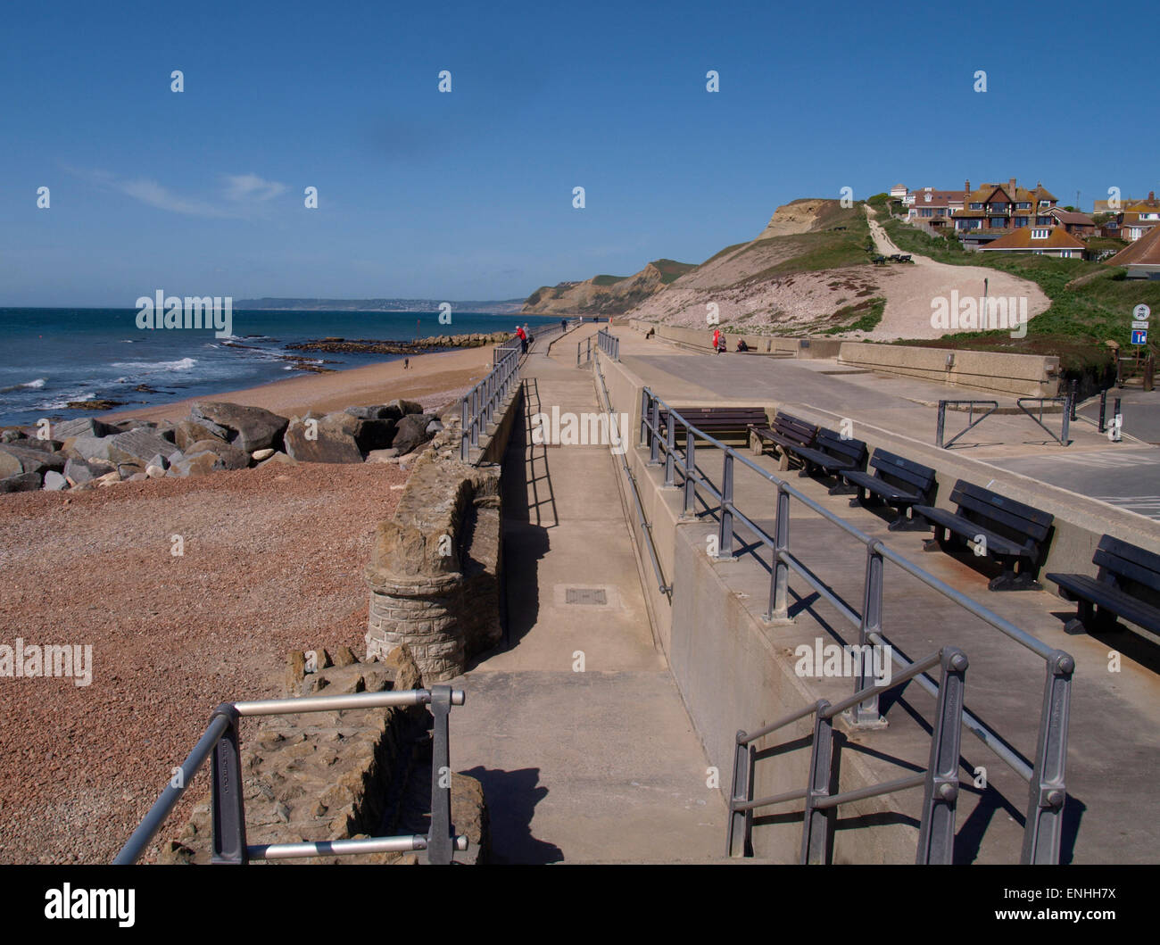 West Bay Promenade, Dorset, UK Stock Photo - Alamy