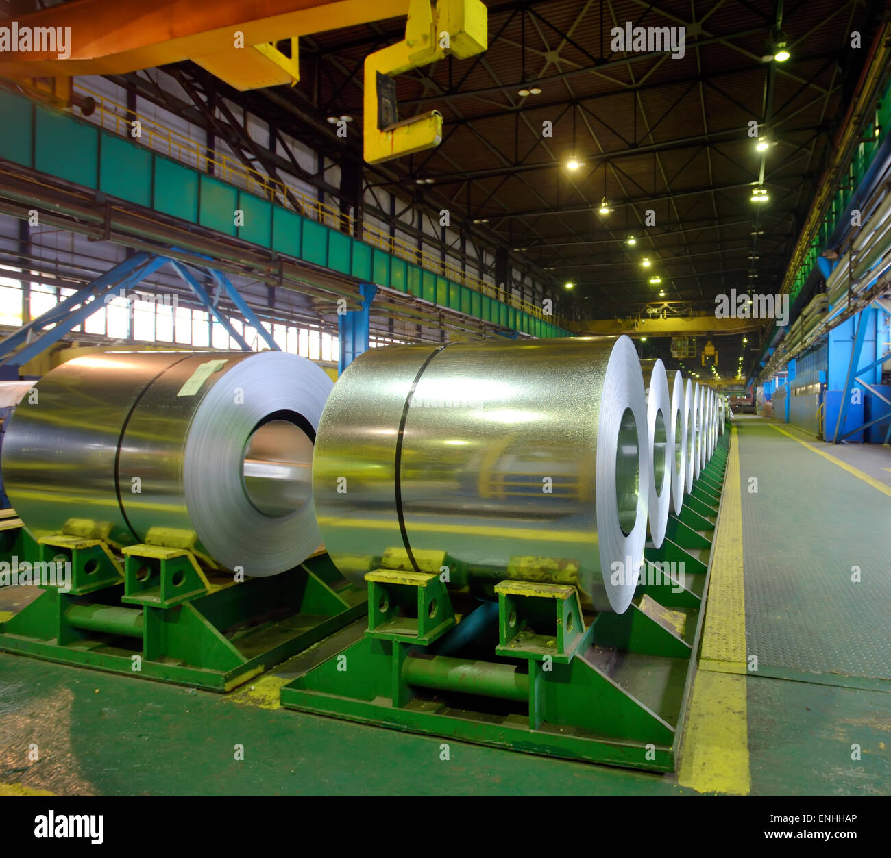 Galvanized steel coil in warehouse hi-res stock photography and images ...
