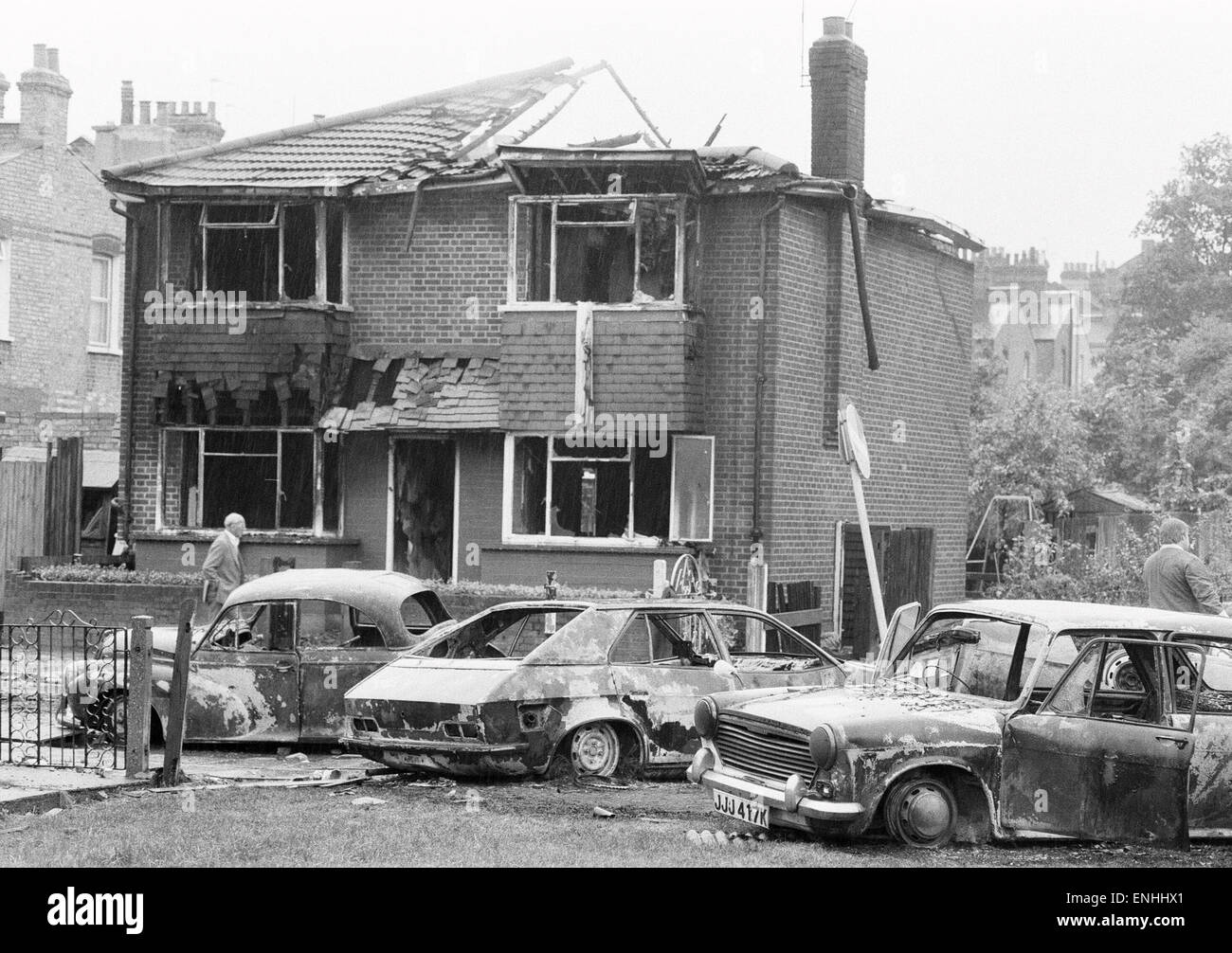 Aftermath of the riots which broke out in the Broadwater Farm estate in ...