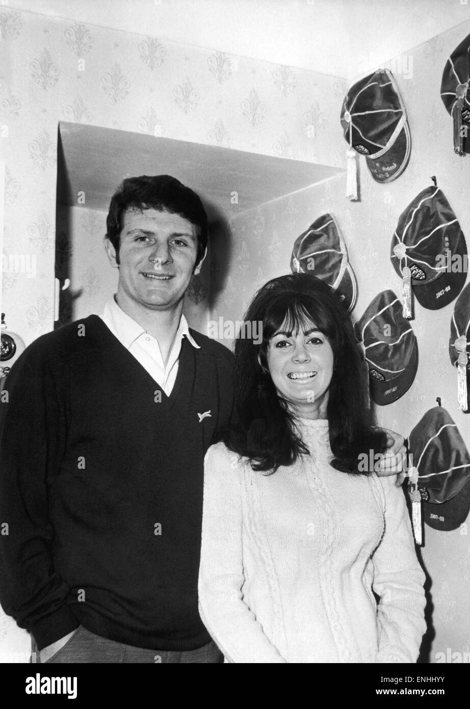 Everton footballer Brian Labone pictured at home with his wife, with ...