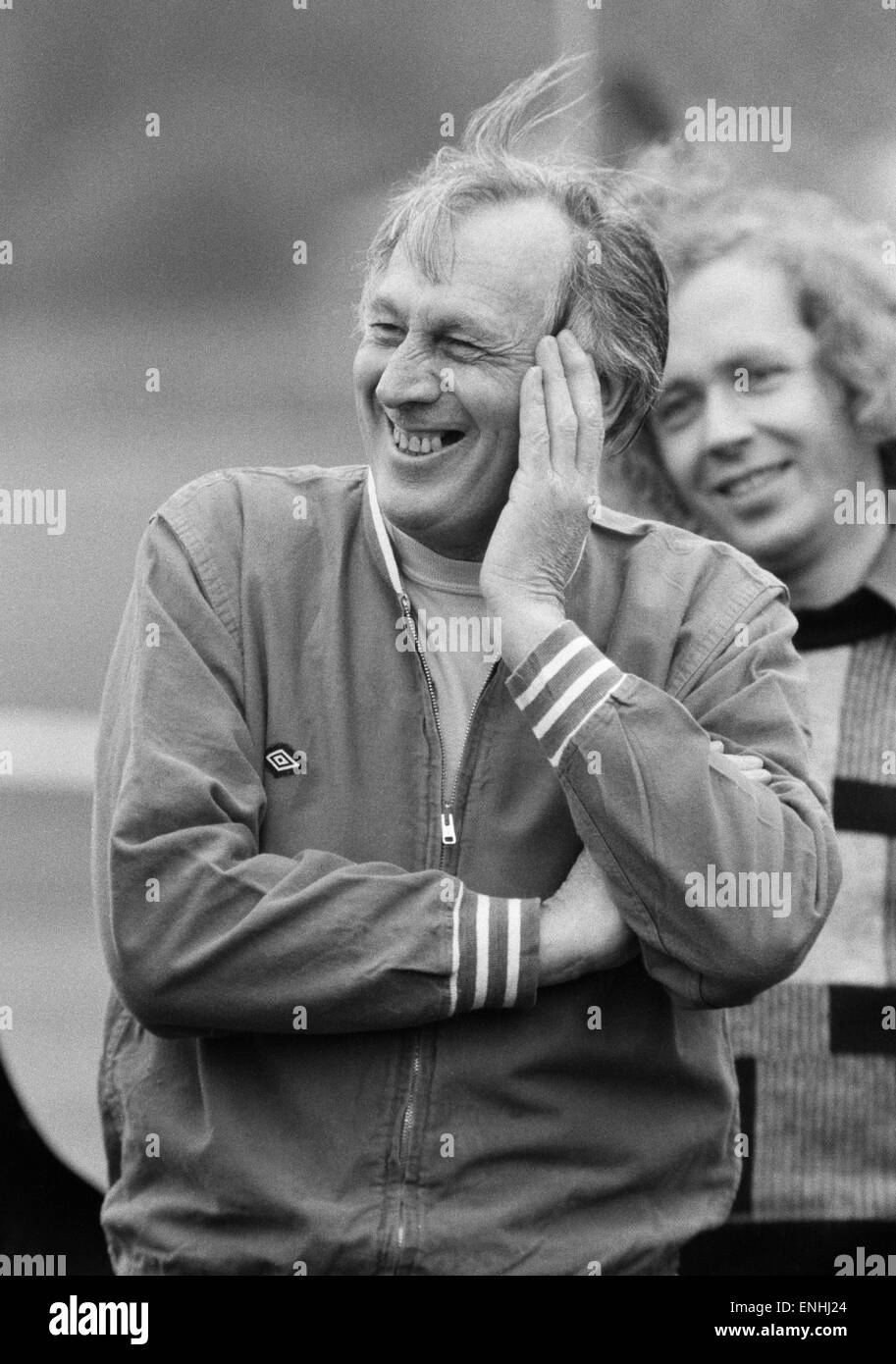England caretaker manager Joe Mercer pictured during his first day in ...