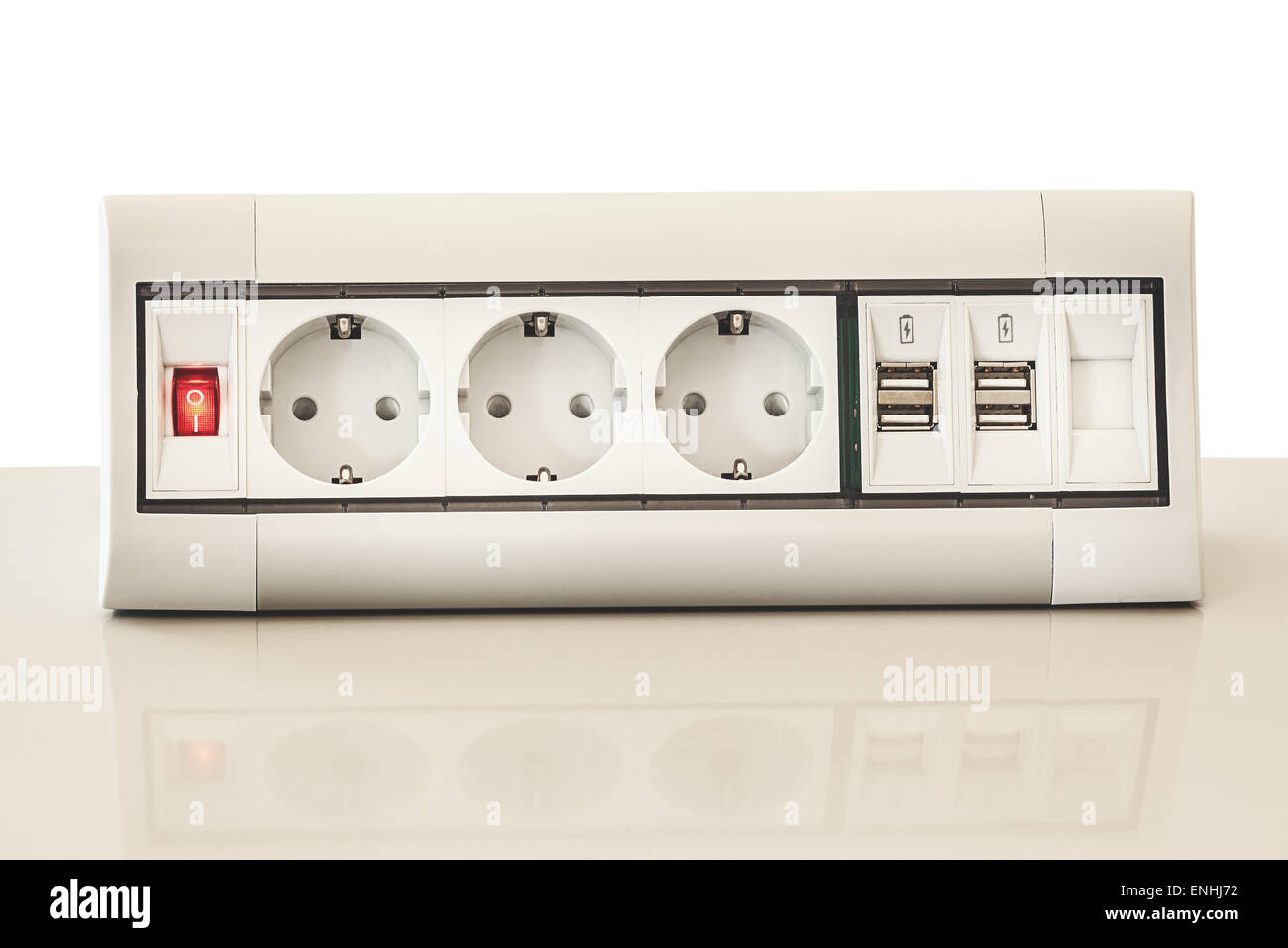 Modern electric plugs built in table, clever solutions for saving space ...