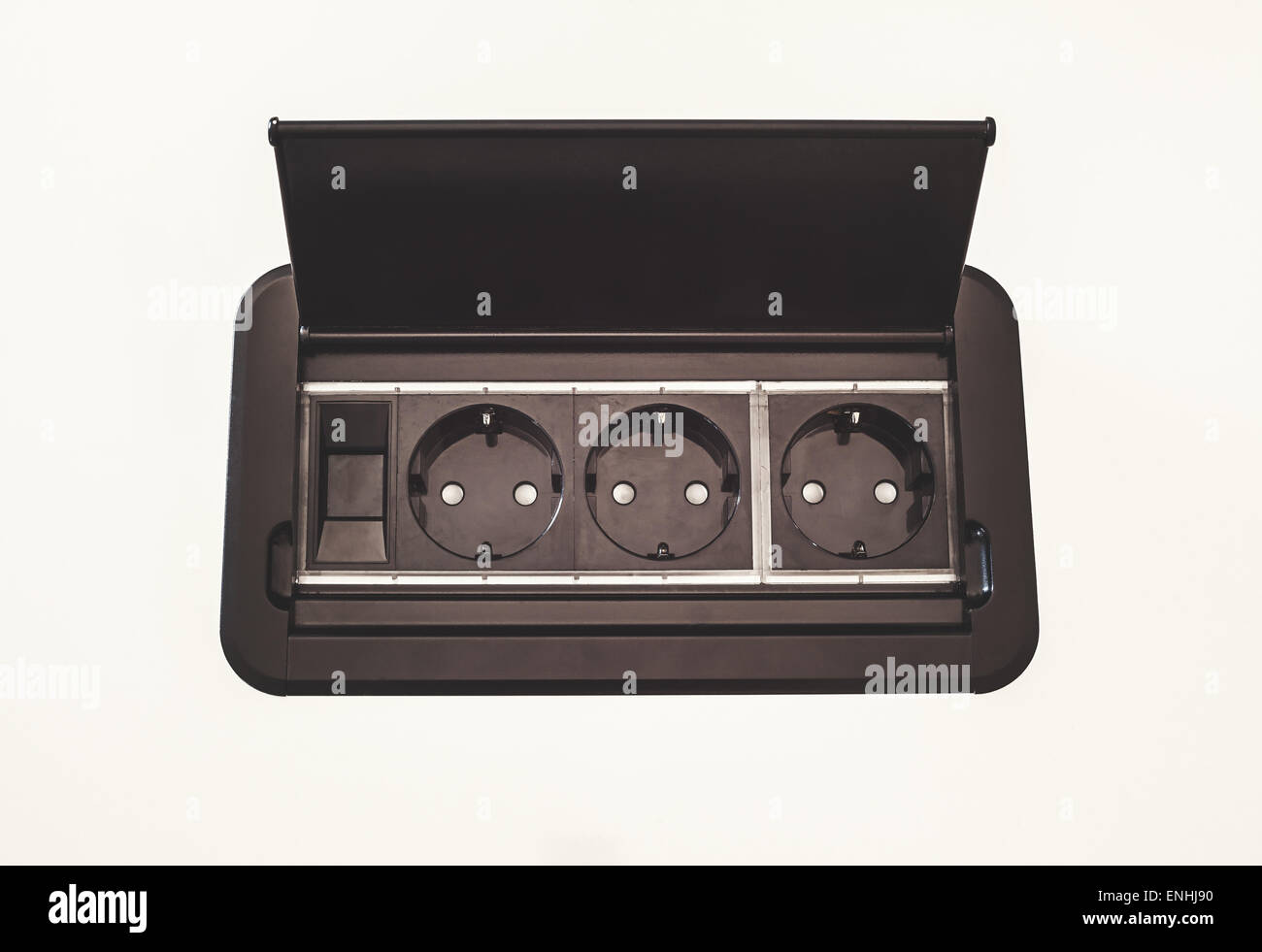 Modern electric plugs built in table, clever solutions for saving space ...