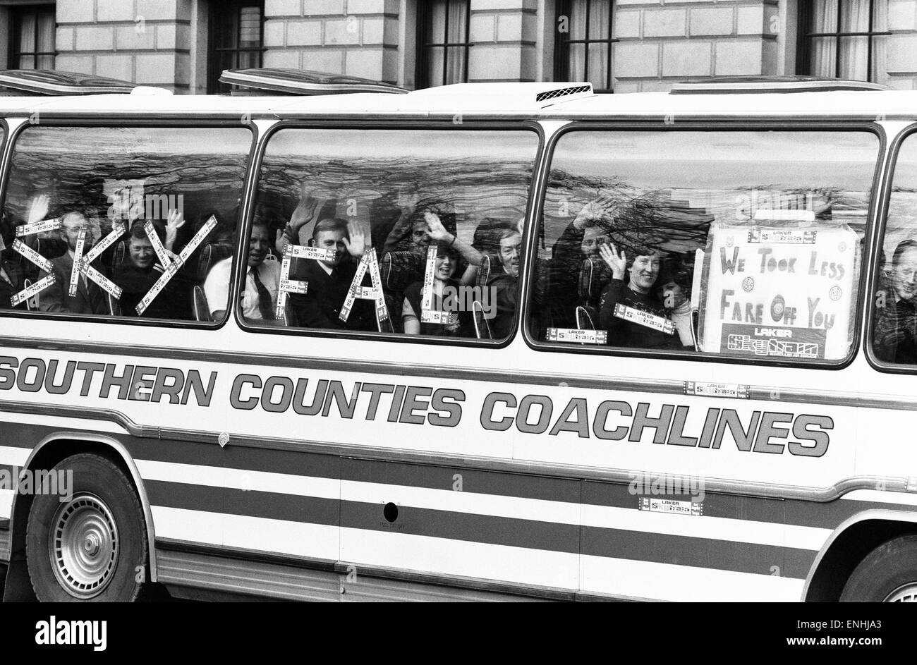 Thousands of Laker Airways employees arrived in London for a ...