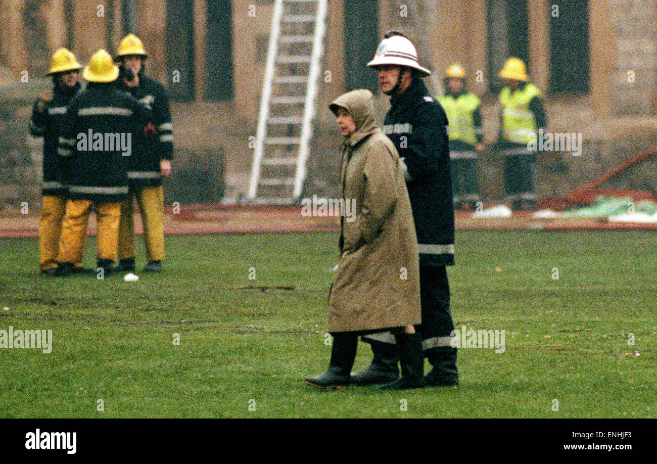 Queen At Windsor Castle Fire
