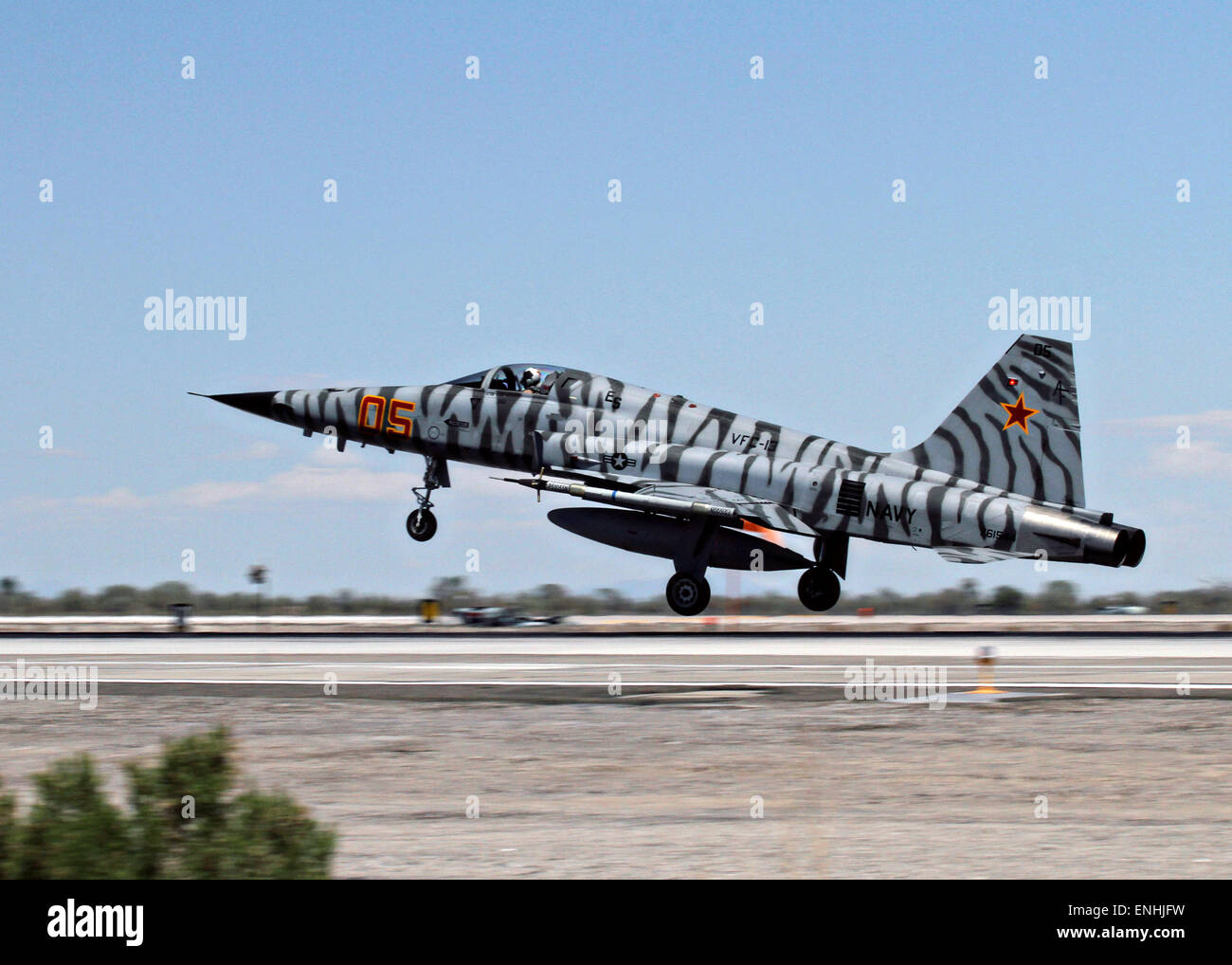 U.S. Air Force F-5 Tiger II fighter aircraft attached to the Saints of ...