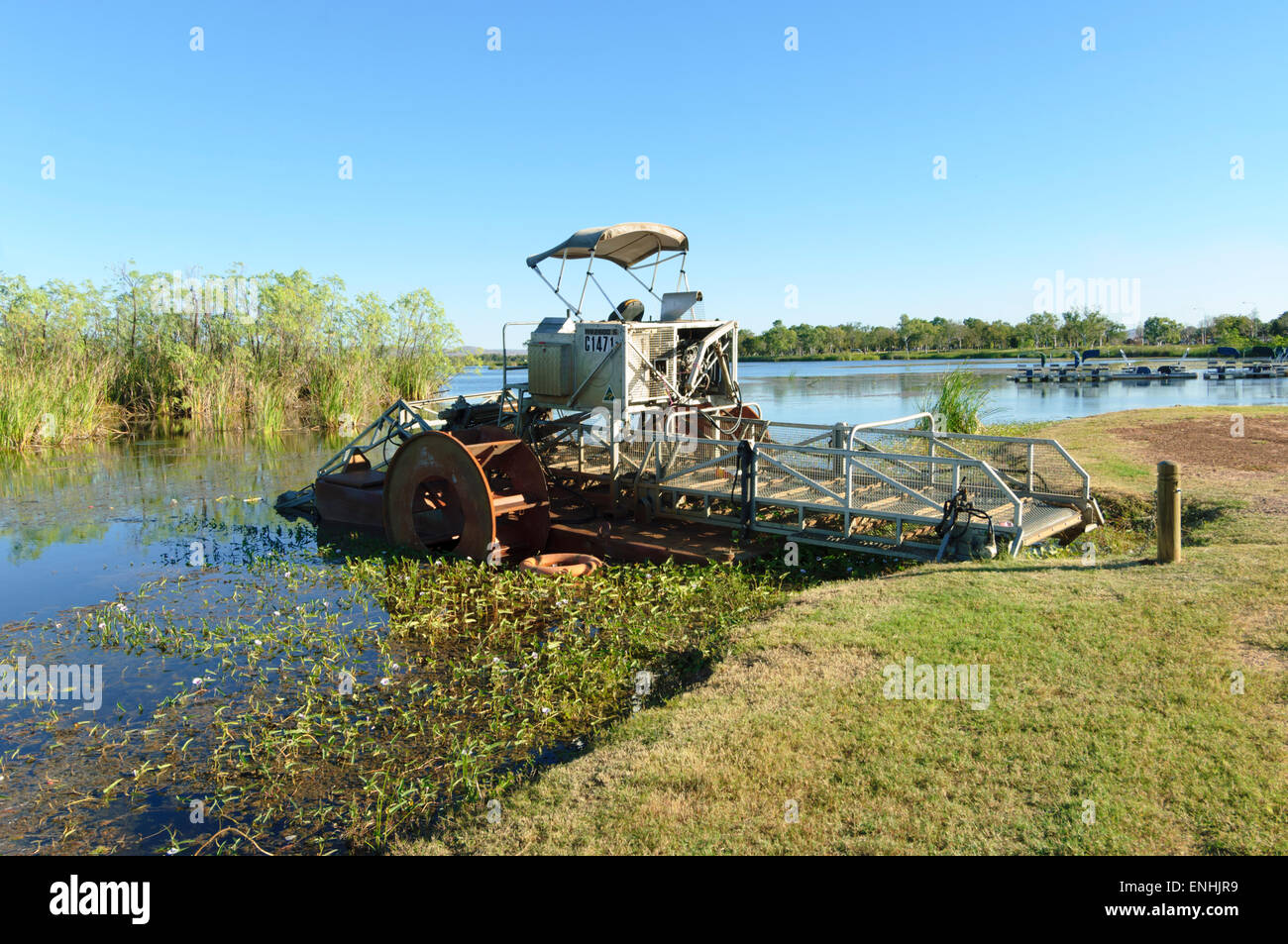 Aquatic Weed Harvester, Kununurra, Western Australia Stock Photo - Alamy