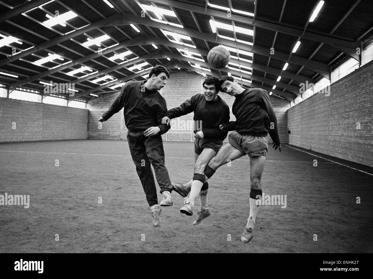 Action 1960s jumping header hi-res stock photography and images - Alamy
