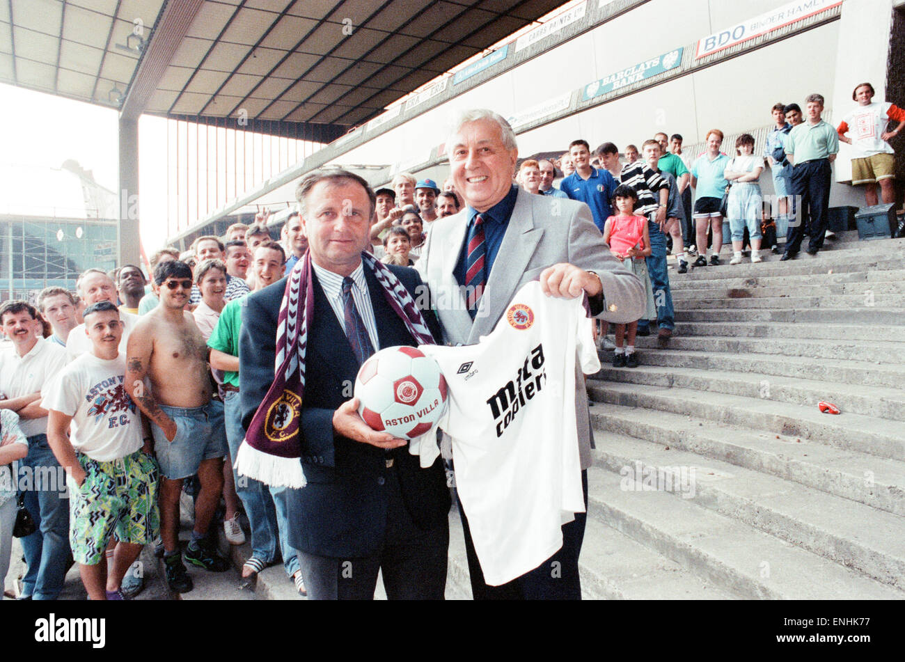 Doug Ellis, Chairman Aston Villa Football Club, with new manager Josef ...