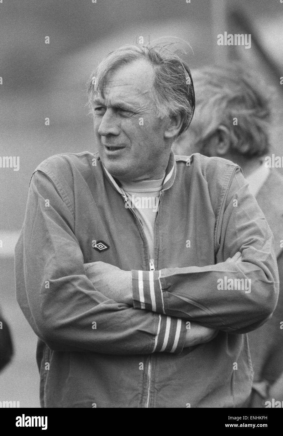 England caretaker manager Joe Mercer pictured during his first day in ...