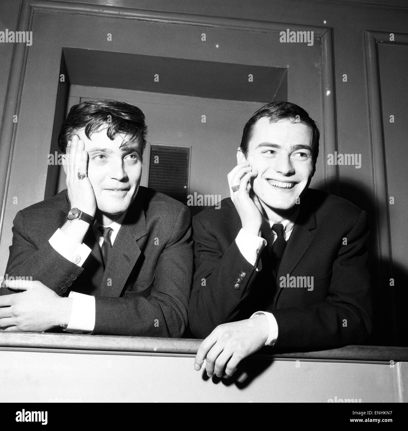 Jet Harris 23 & Tony Meehan 19 pictured together a celebratory luncheon ...