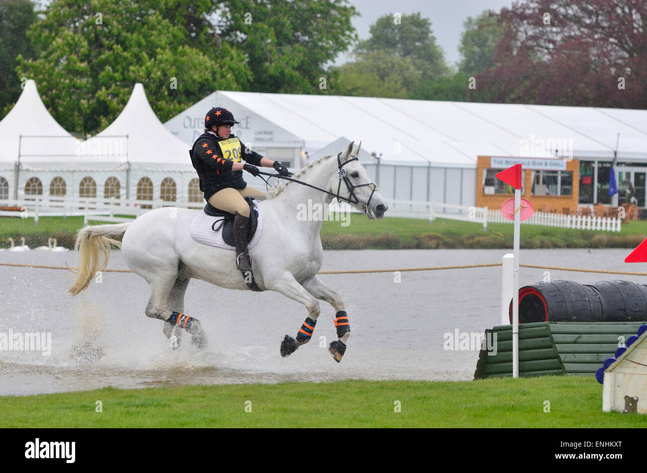 Badminton, UK. 6th May, 2015. Rider 206 Grace Boulton (Cornwall) riding ...