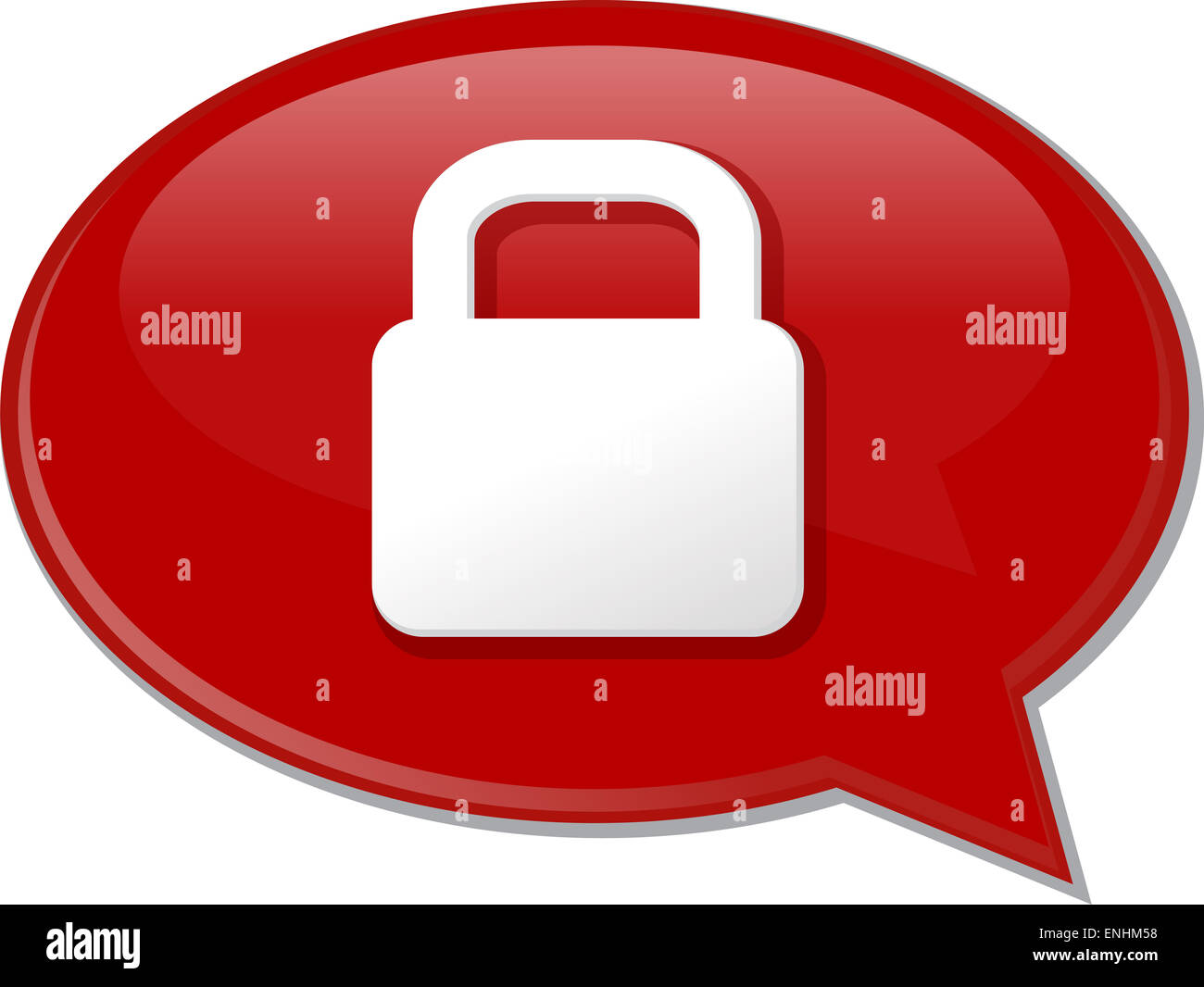 Word speech bubble illustration of discussion forum blog locked secure ...
