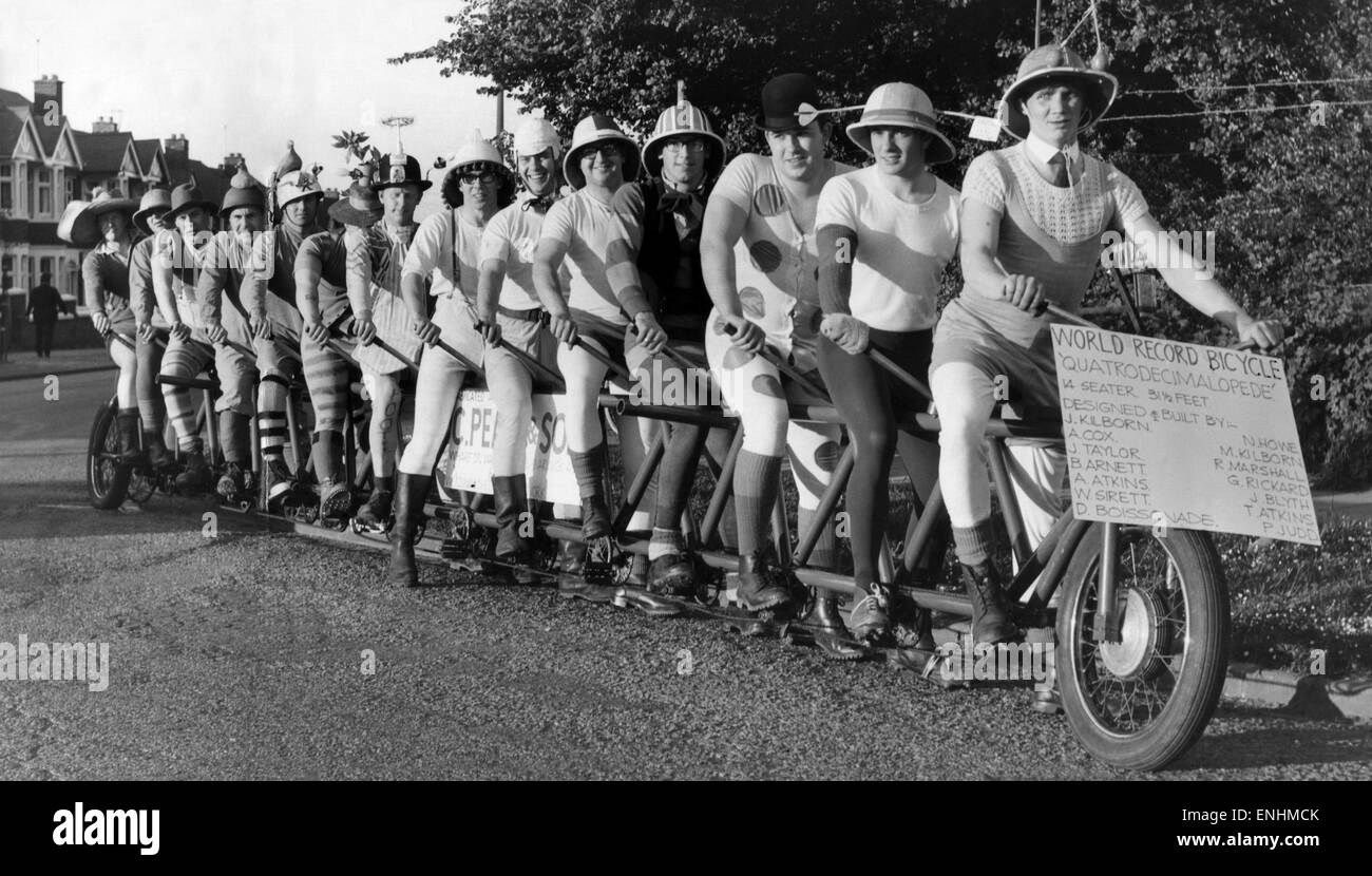 Ten person bicycle Black and White Stock Photos & Images - Alamy