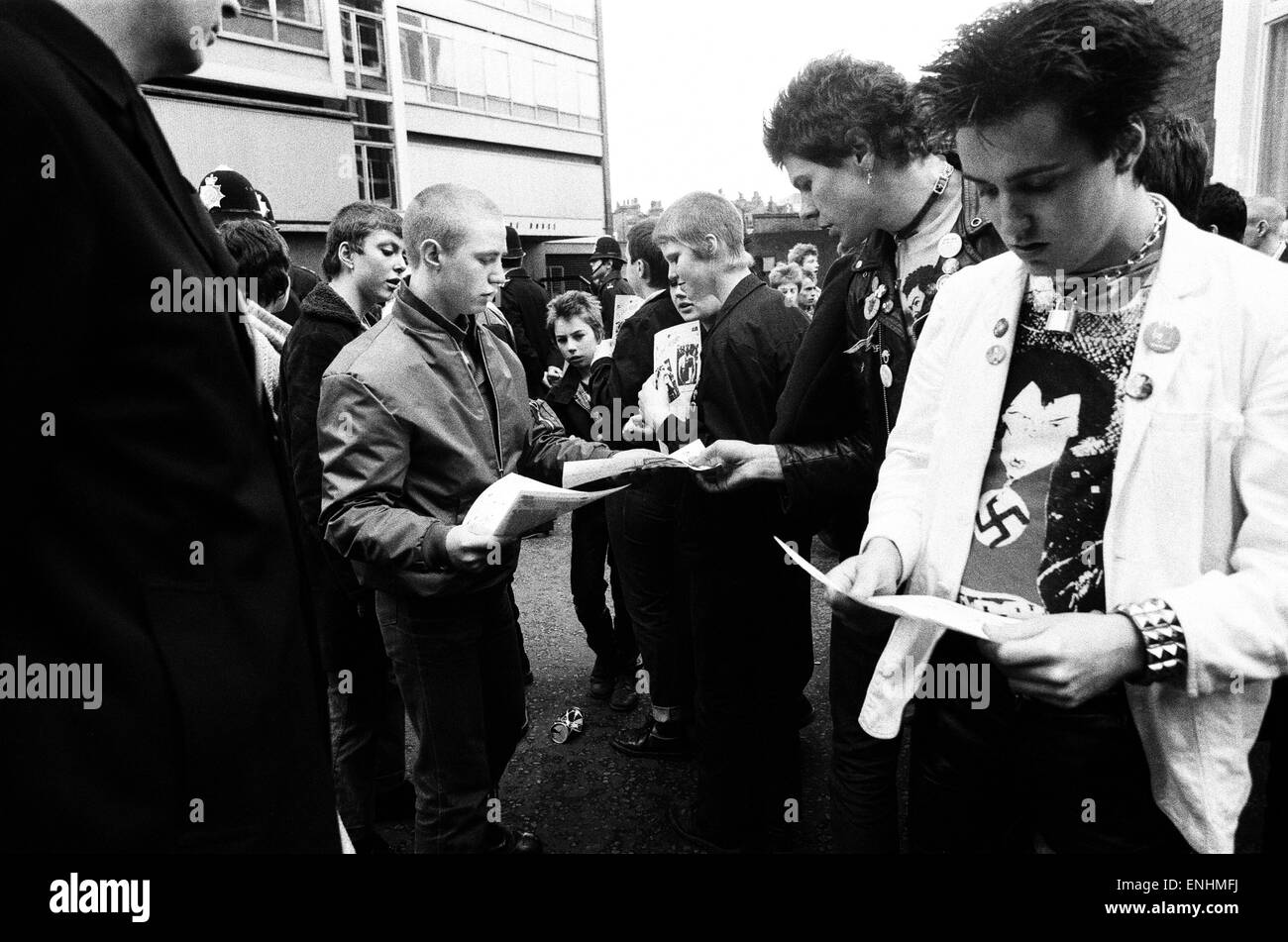Punk rockers march in London. 3rd February 1980 Stock Photo - Alamy