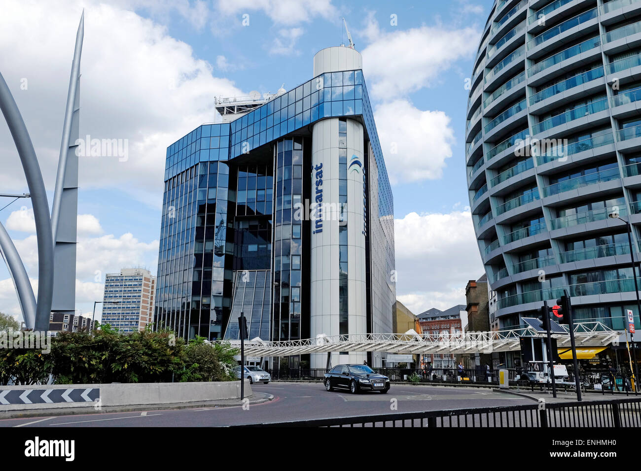 Inmarsat building on Old Street Roundabout London KATHY DEWITT Stock ...