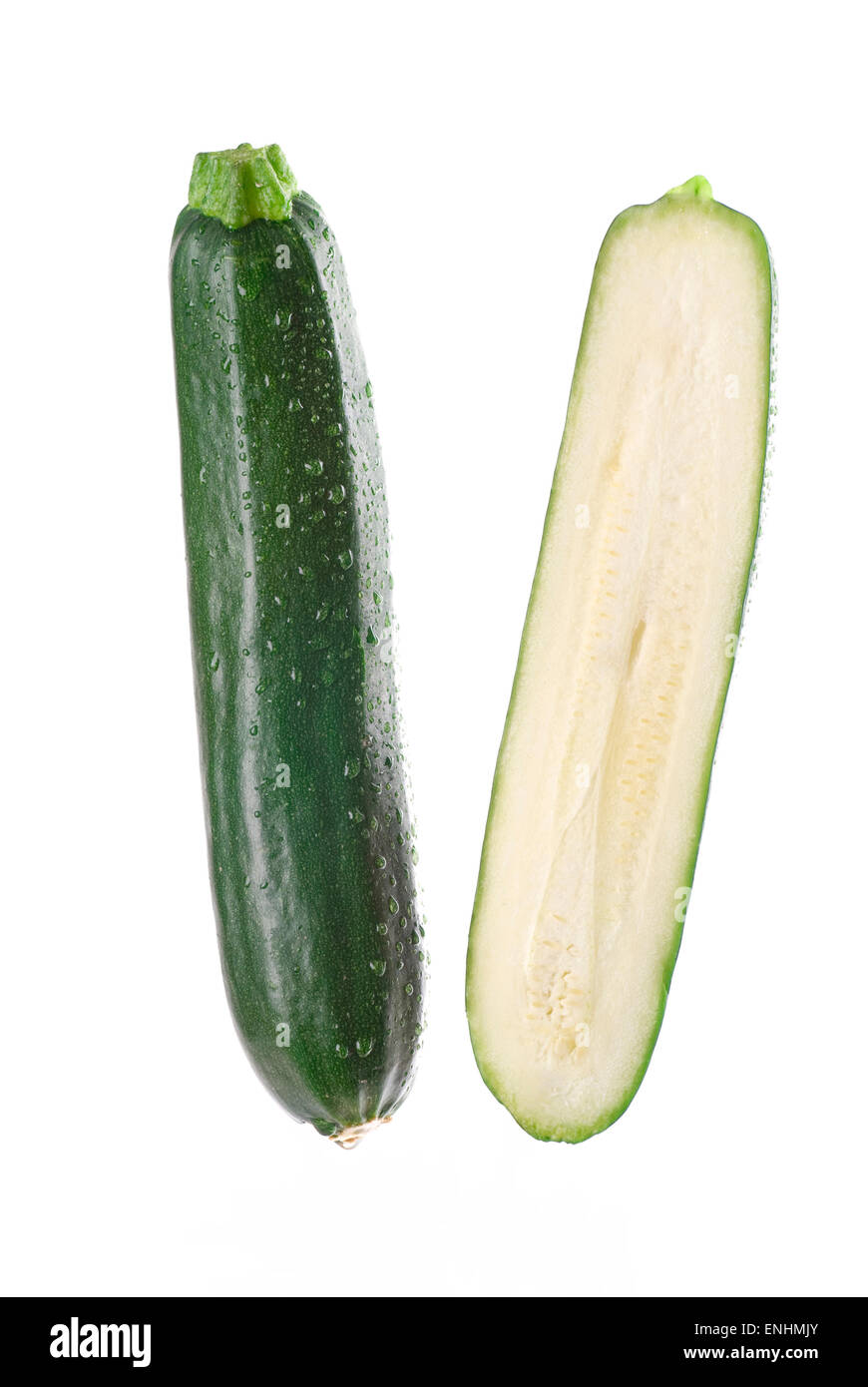 Zucchini on white hi-res stock photography and images - Alamy
