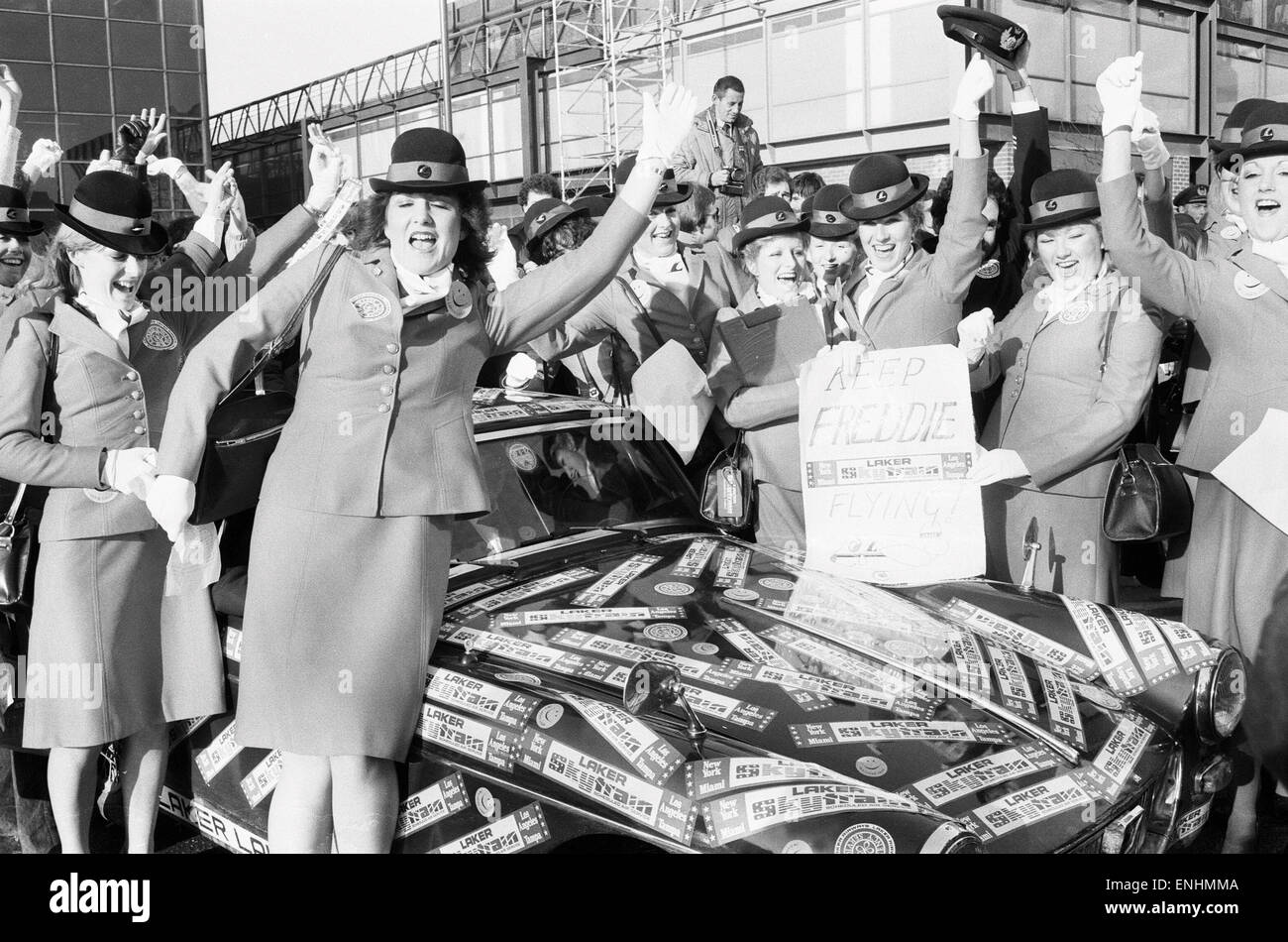 Laker Airways girls and crew members as well as other employees ...