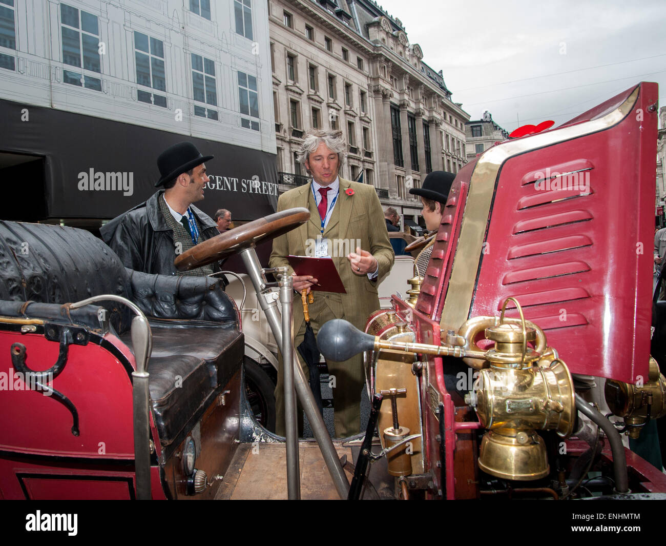 Edd China judges the vintage cars at the Regent Street Motor Show ...