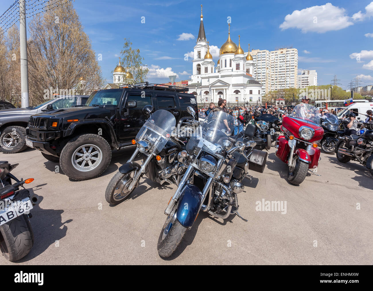 The traditional annual May Day gathering of bikers Stock Photo - Alamy