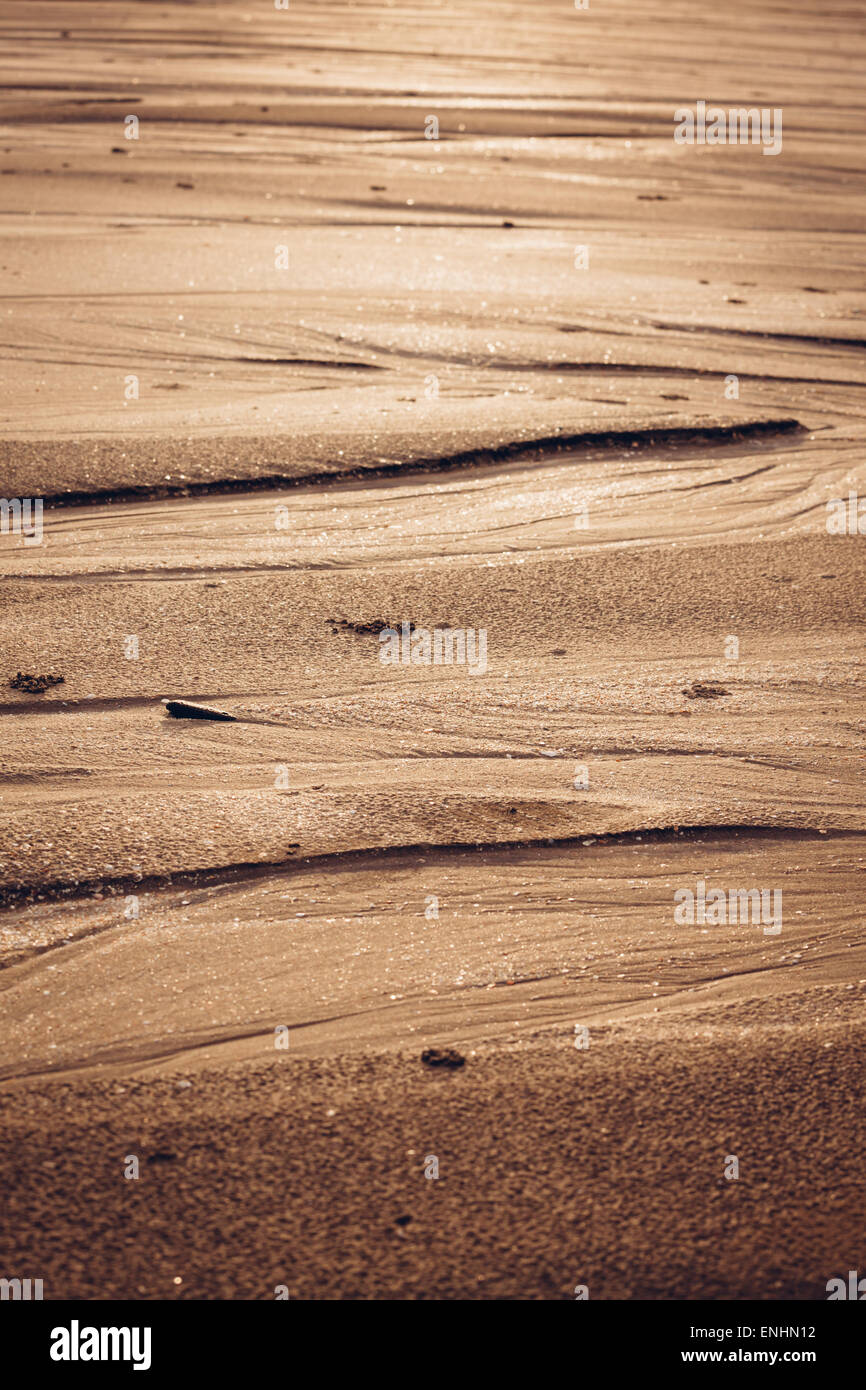 Natural sand patterns in beach Stock Photo - Alamy