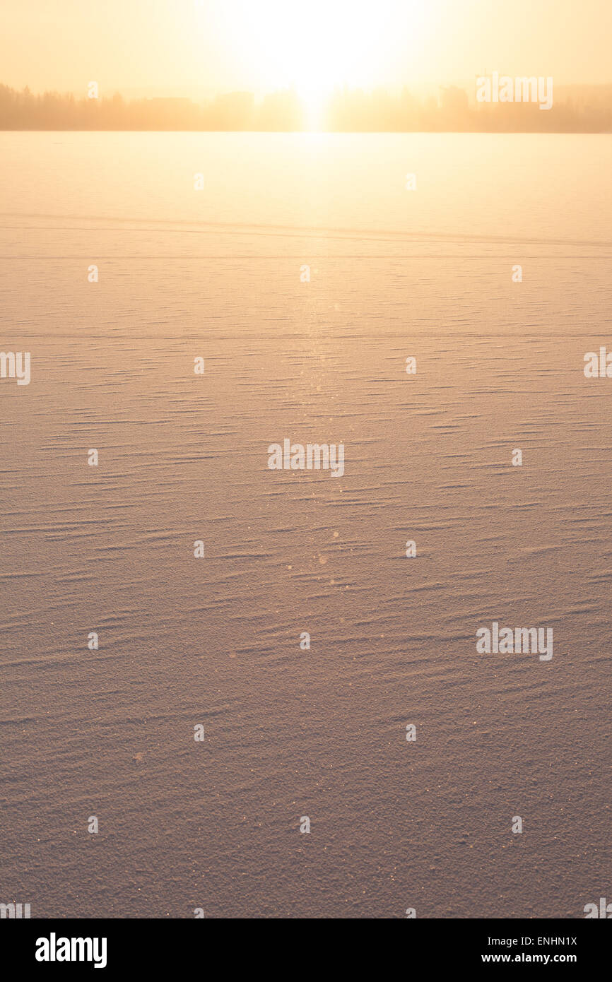 Winter view to frozen lake Stock Photo - Alamy