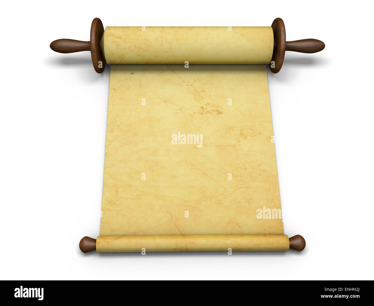 Antique scroll of parchment manuscript Stock Photo - Alamy