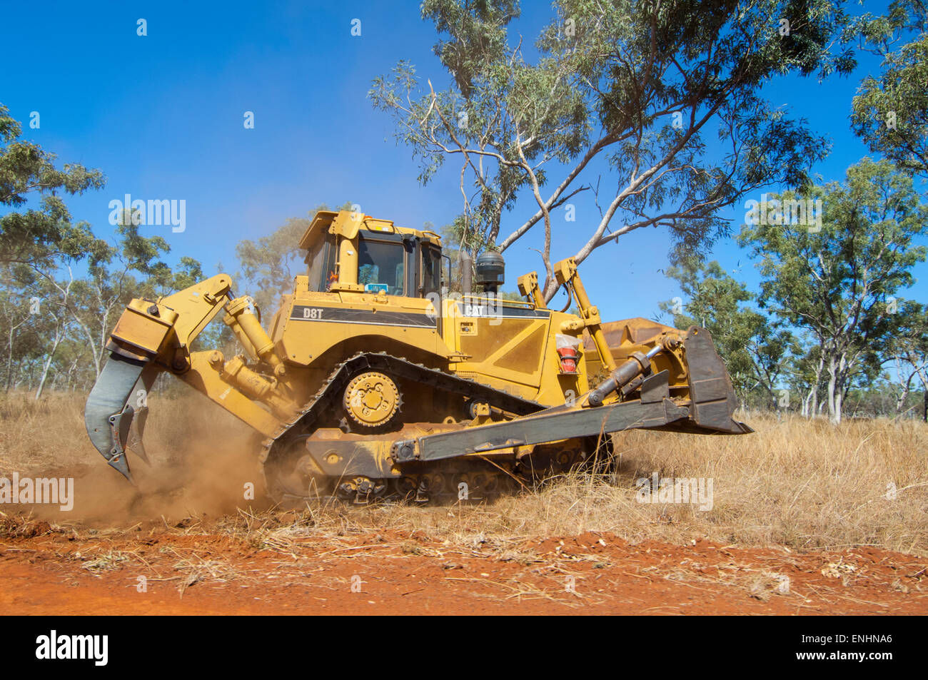 Roadworks on an unsealed road, Kimberley, Outback, Western Australia ...