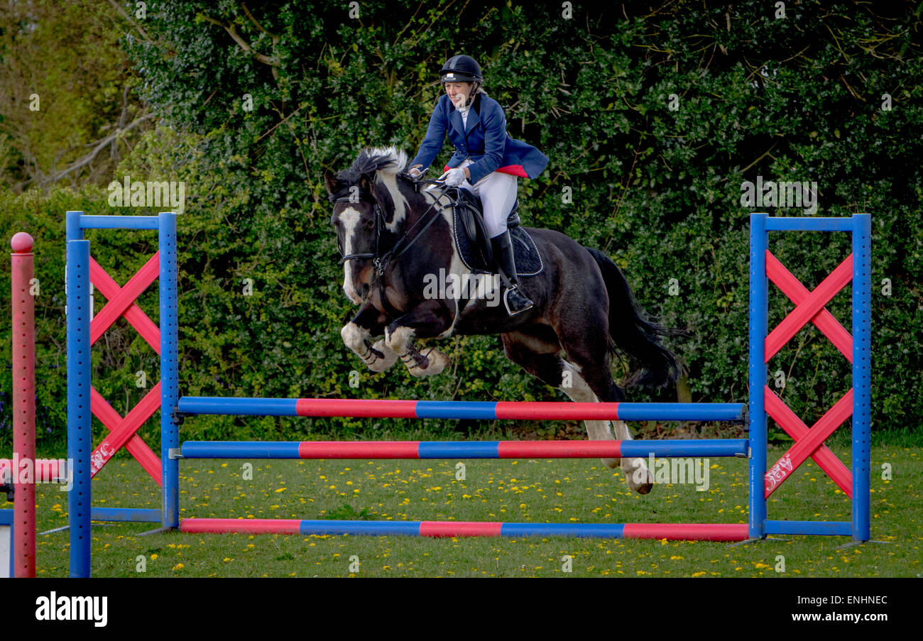 Riders and their horses take part in a local Riding Club Show held at ...