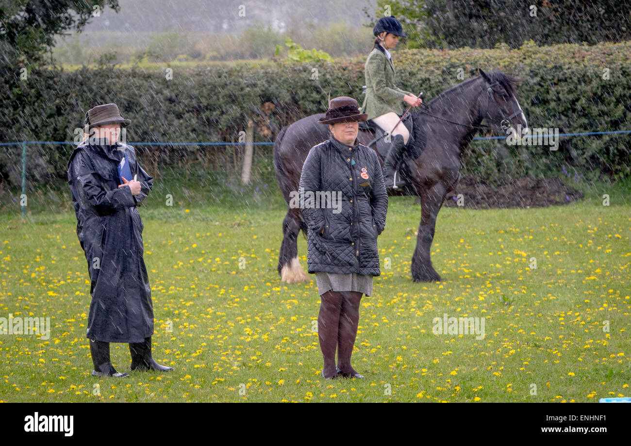 Riders and their horses take part in a local Riding Club Show held at ...