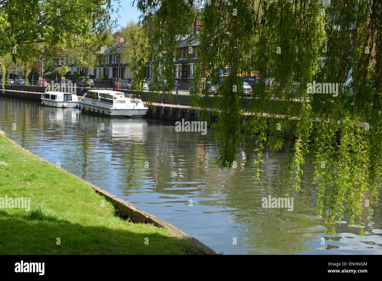 Norwich Riverside Walk that runs through the city centre Stock Photo ...