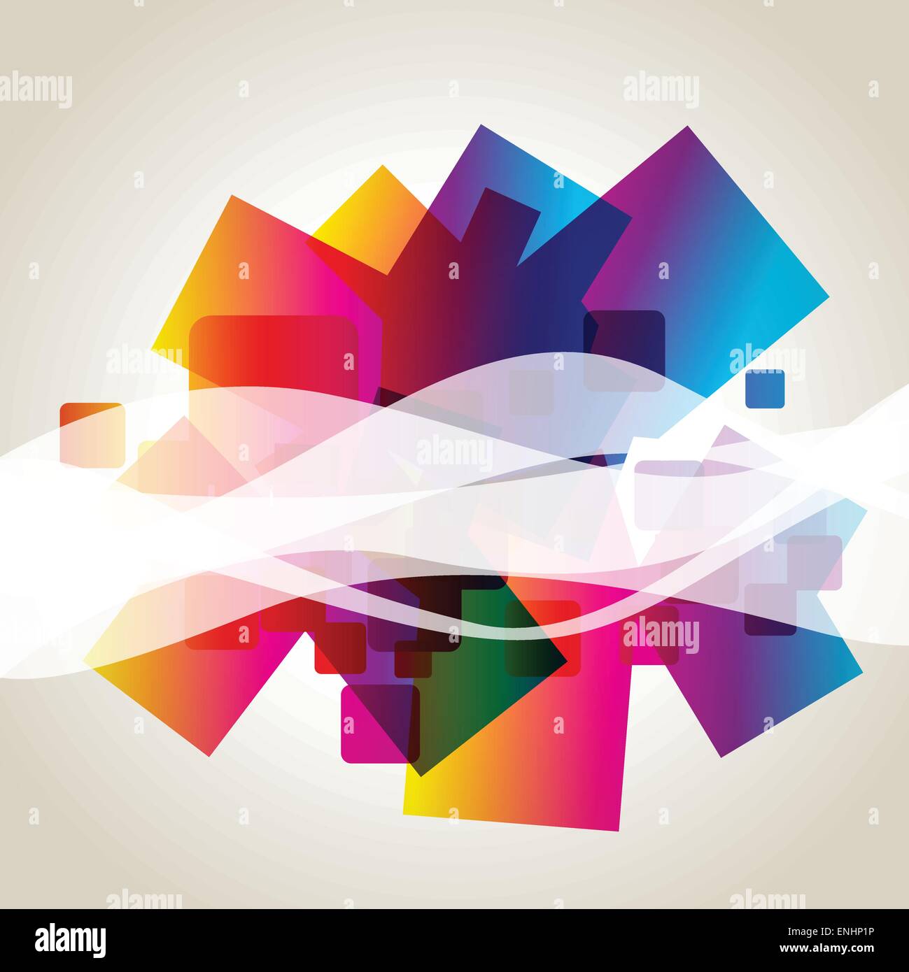 colorful abstract vector wave design background Stock Vector Image ...